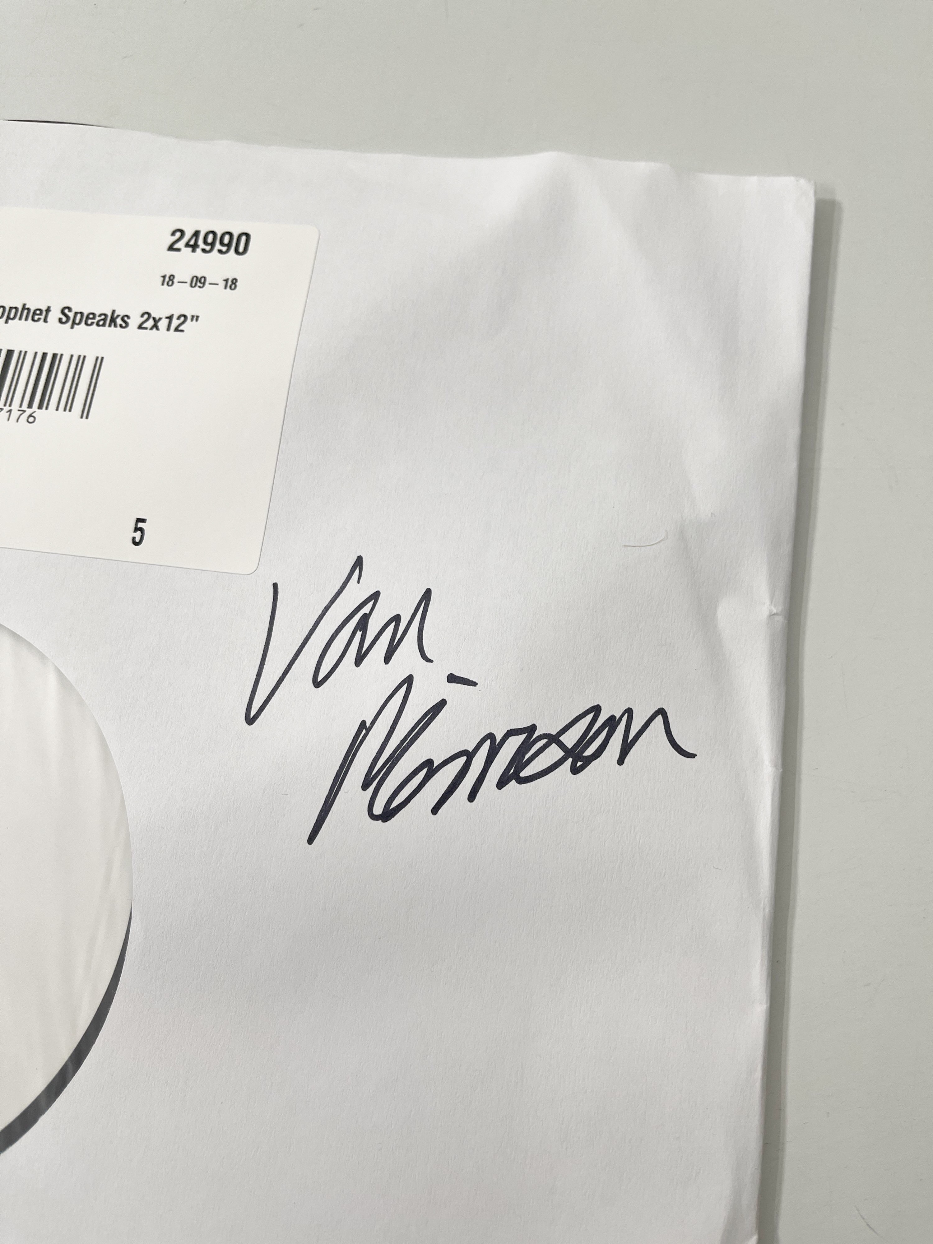 Lot 93 - VAN MORRISON - THE PROPHET SPEAKS - SIGNED