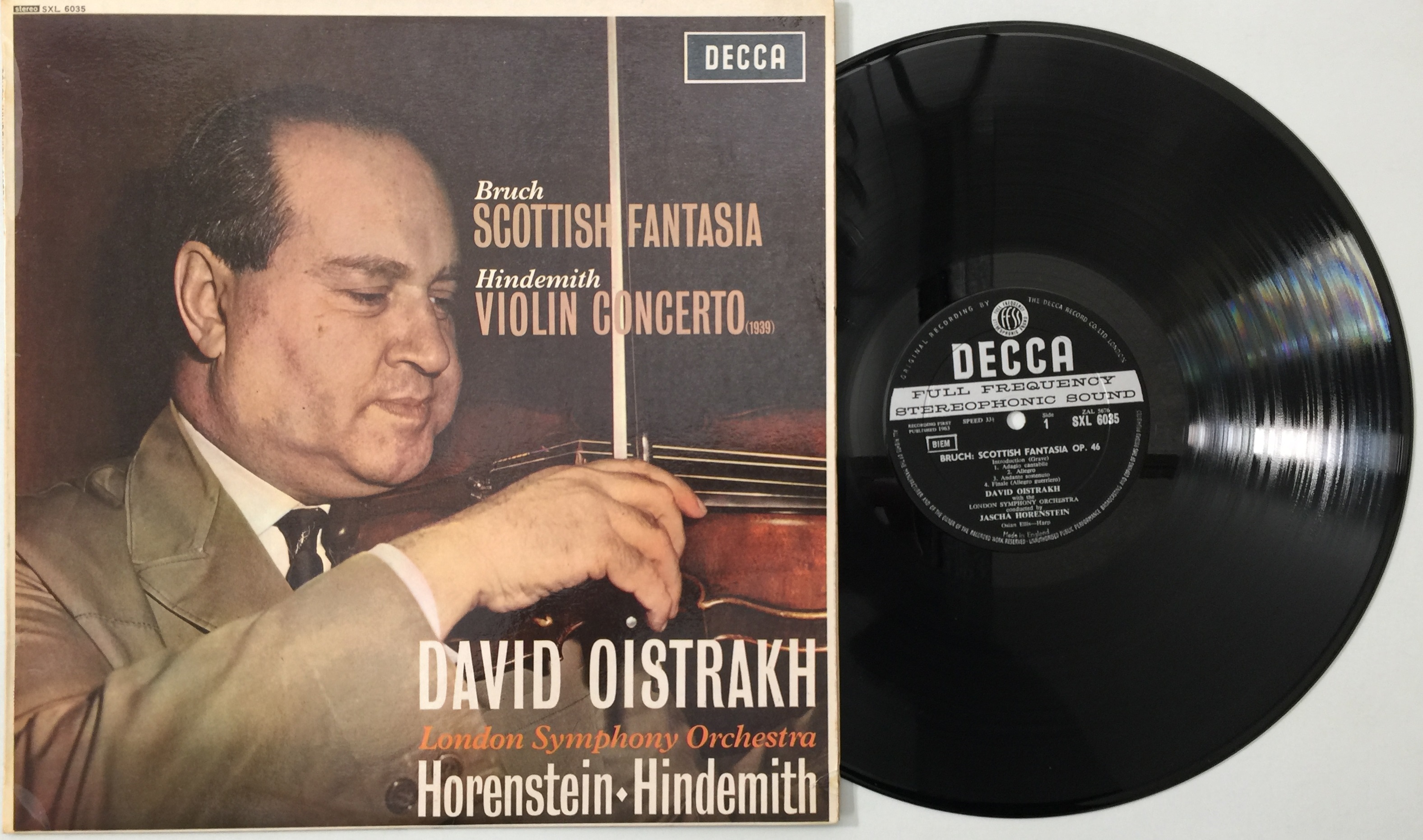 Lot 100 - DAVID OISTRAKH - BRUCH / HINDEMITH (DECCA