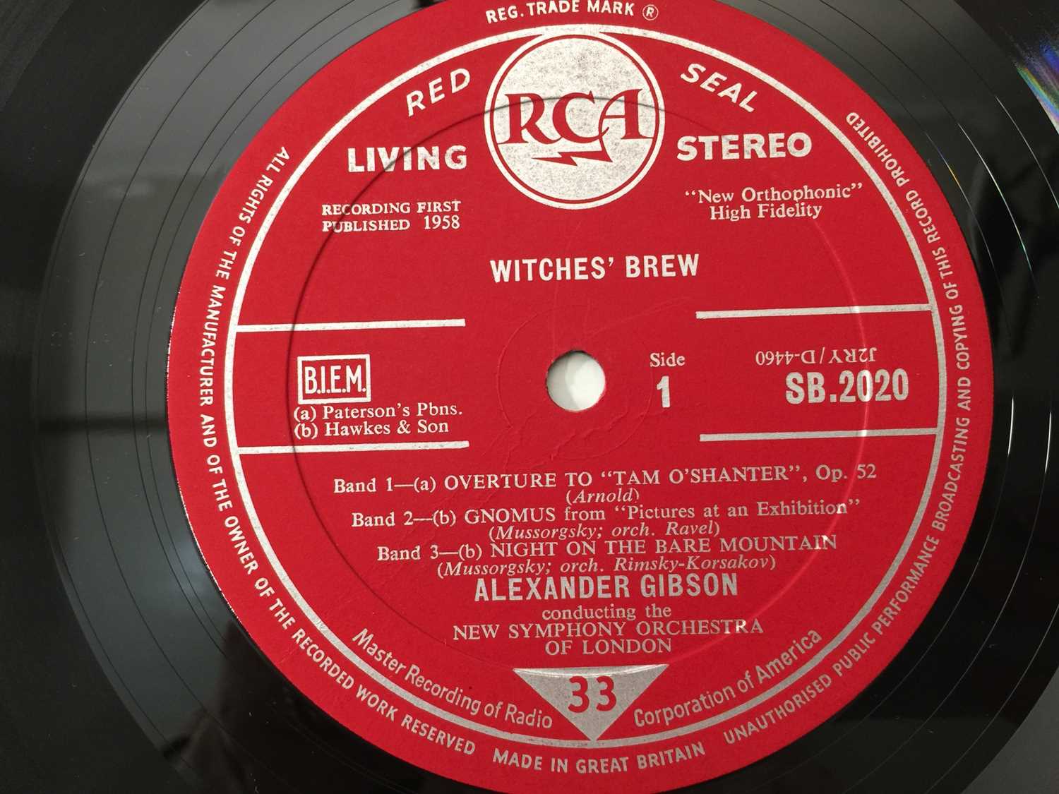 Lot 138 - ALEXANDER GIBSON - WITCHES' BREW LP (RCA