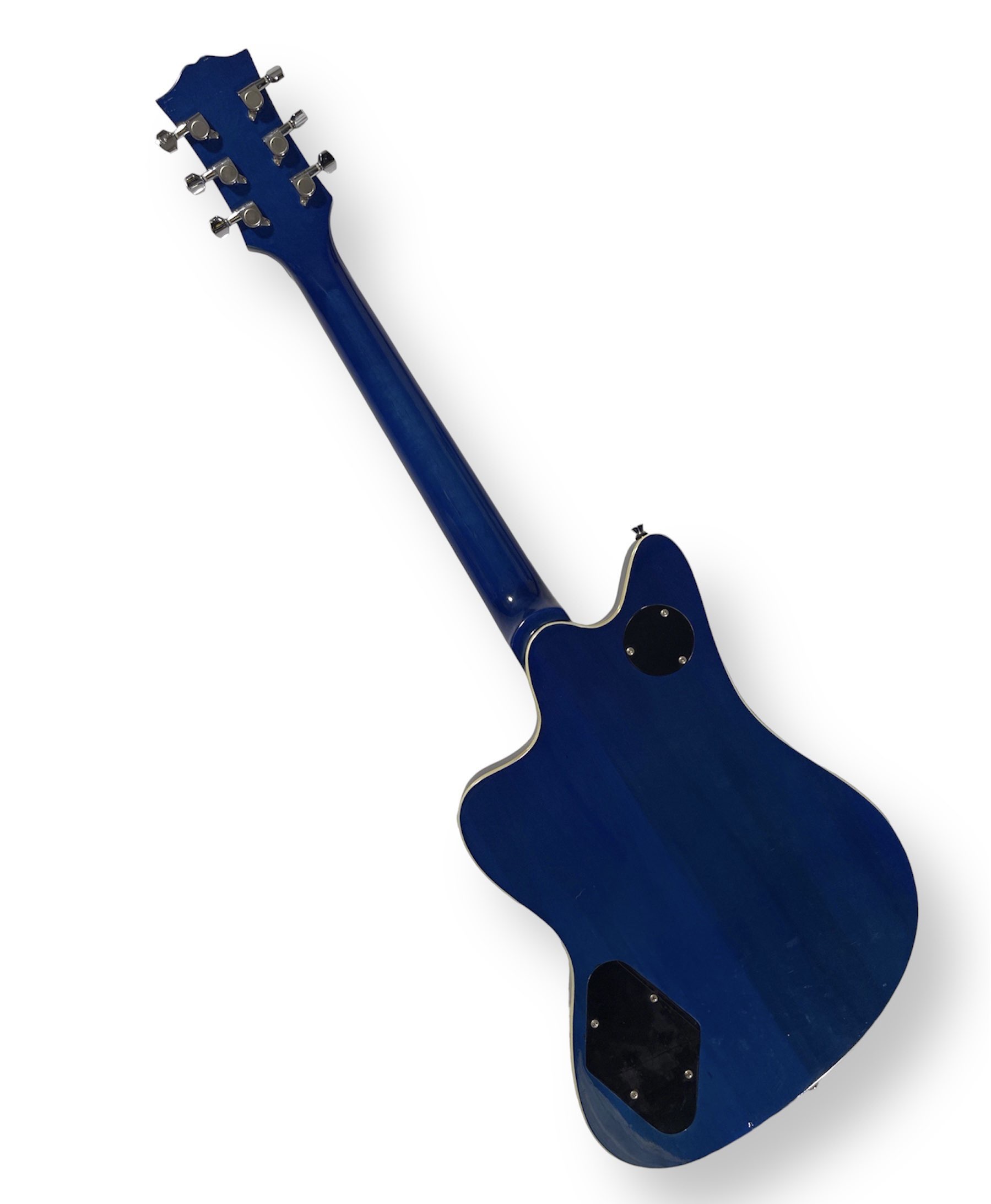 Lot 275 - HUTCHINS BLUE 6-STRING ELECTRIC GUITAR.