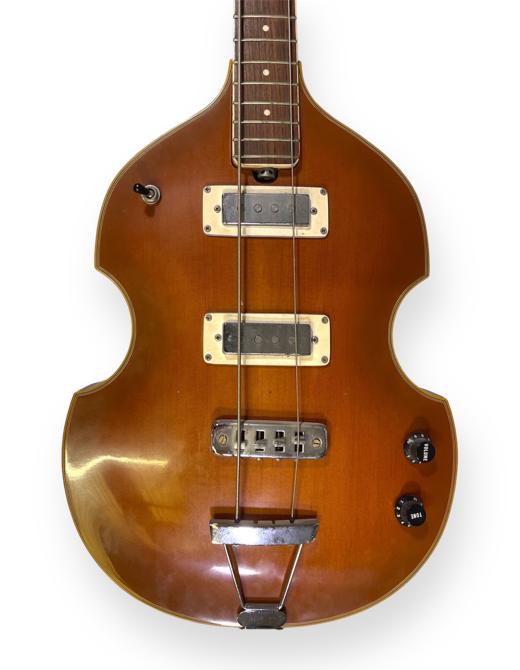 Lot 282 - EKO HOFNER VIOLIN-STYLED BASS GUITAR.