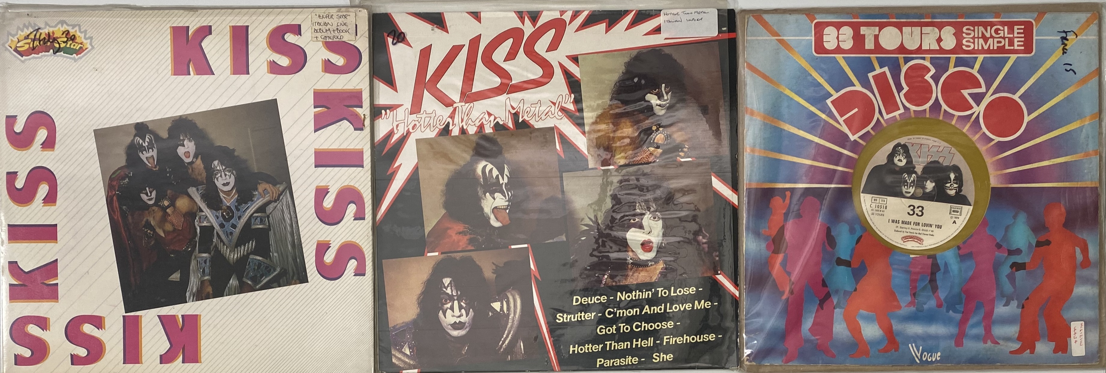 Lot 630 - KISS - EUROPEAN LP/ 12" PACK