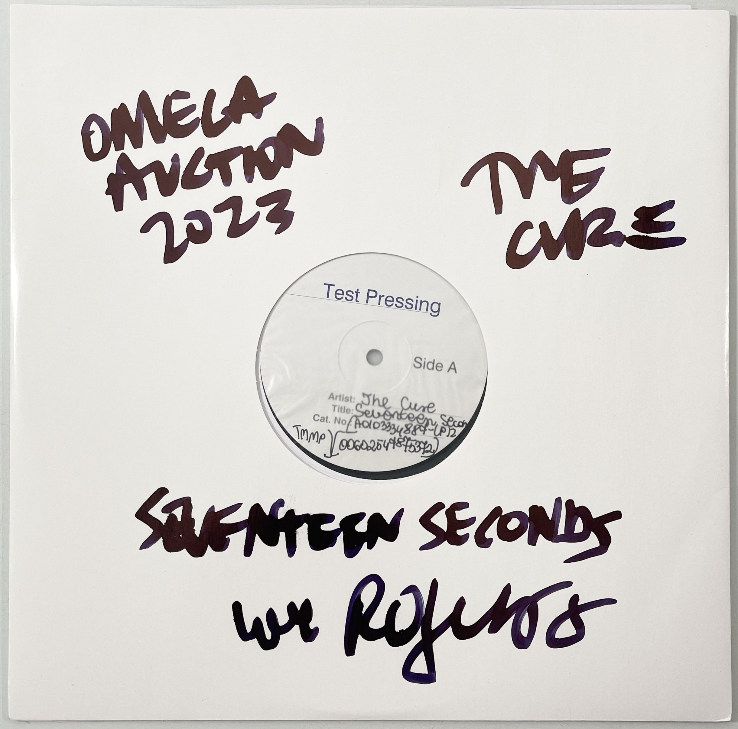 Lot 212 - THE CURE - SEVENTEEN SECONDS WHITE LABEL