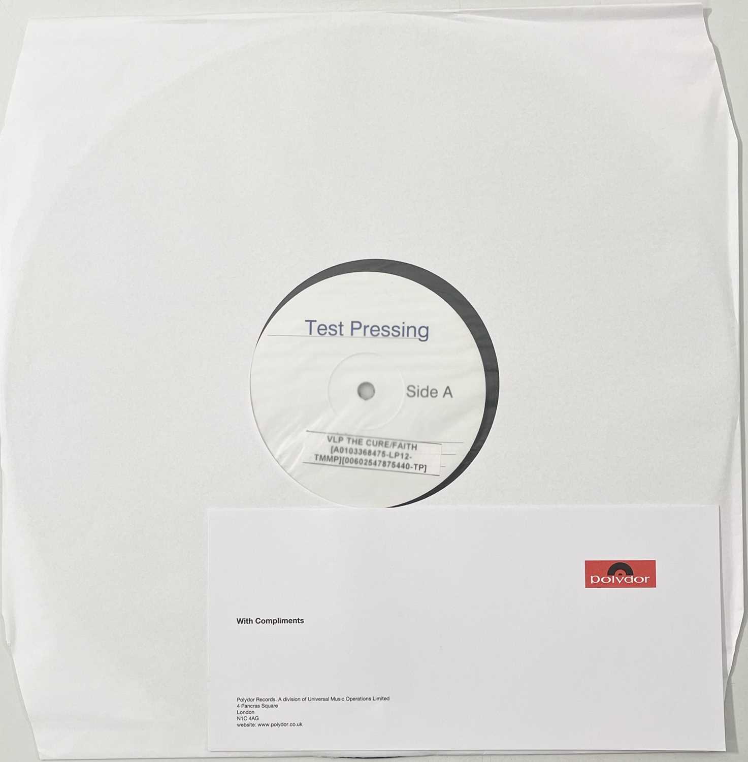 Lot 213 - THE CURE - FAITH WHITE LABEL TEST PRESSING