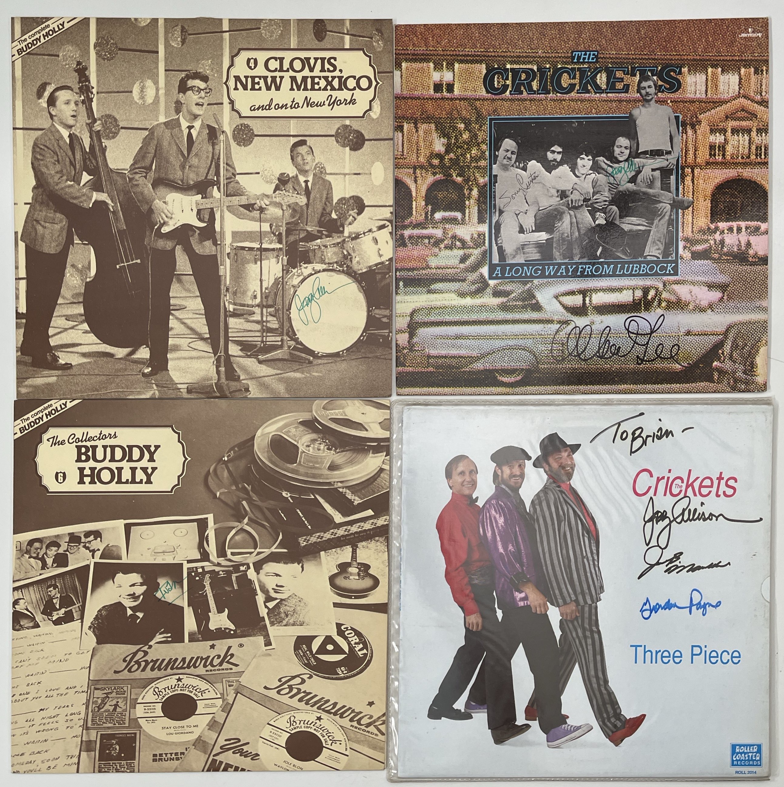 Lot 282 - THE CRICKETS - SIGNED LPS.