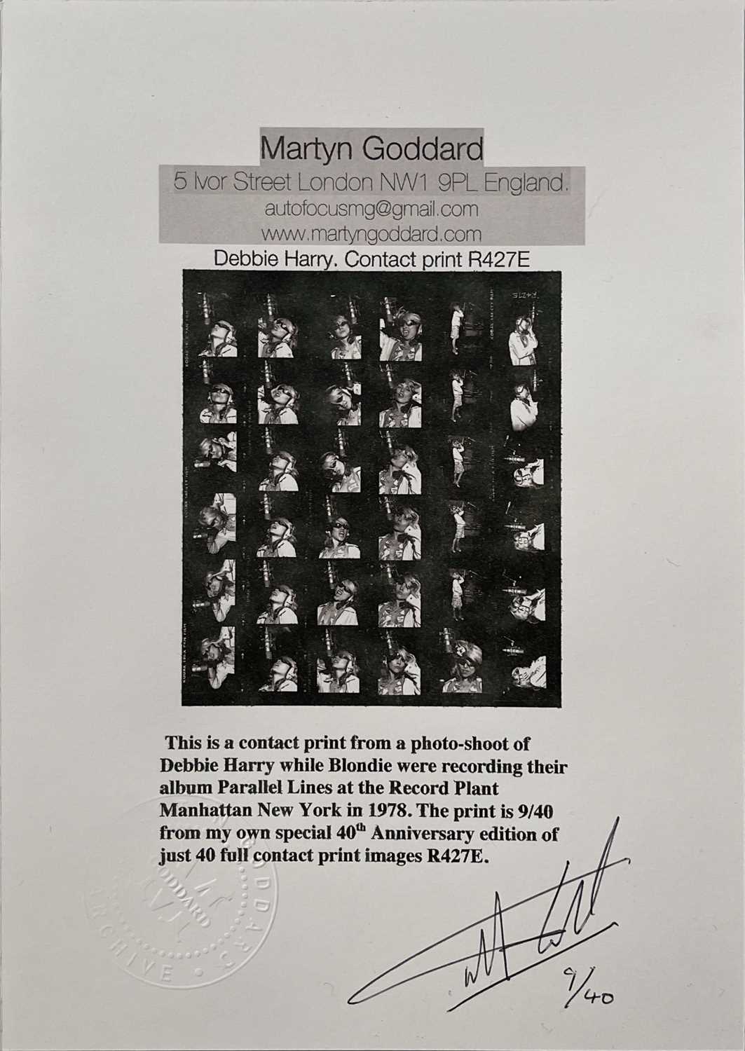 Lot 124 - MARTYN GODDARD - DEBBIE HARRY / BLONDIE