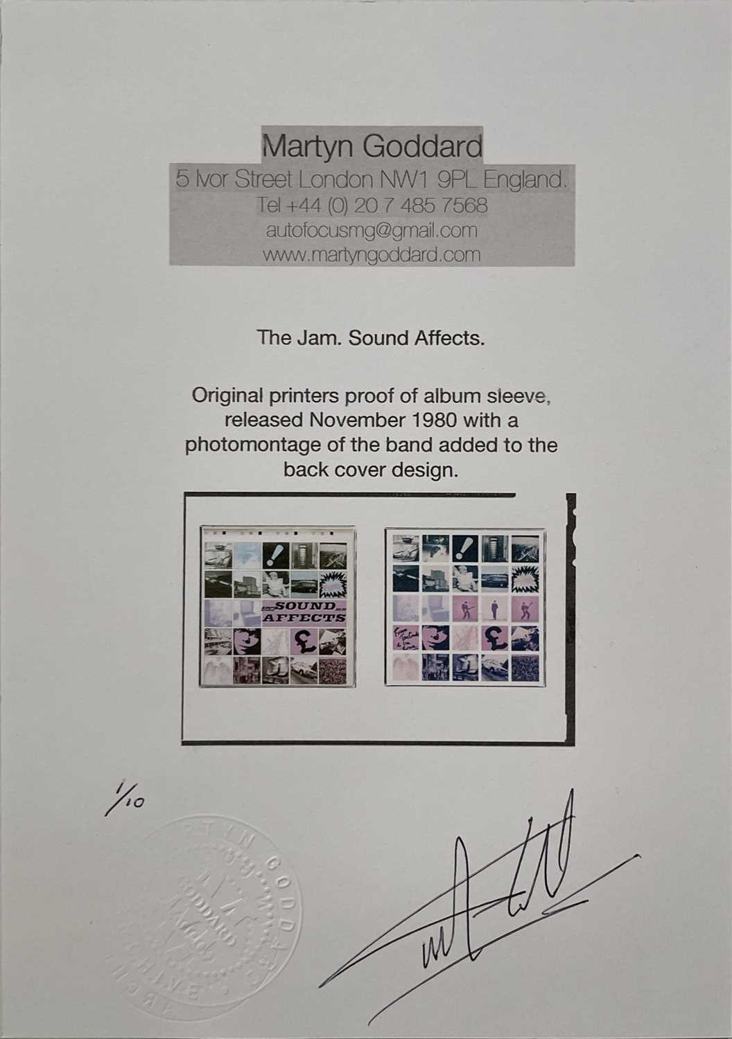 Lot 470 - THE JAM - MARTYN GODDARD SOUND AFFECTS COVER