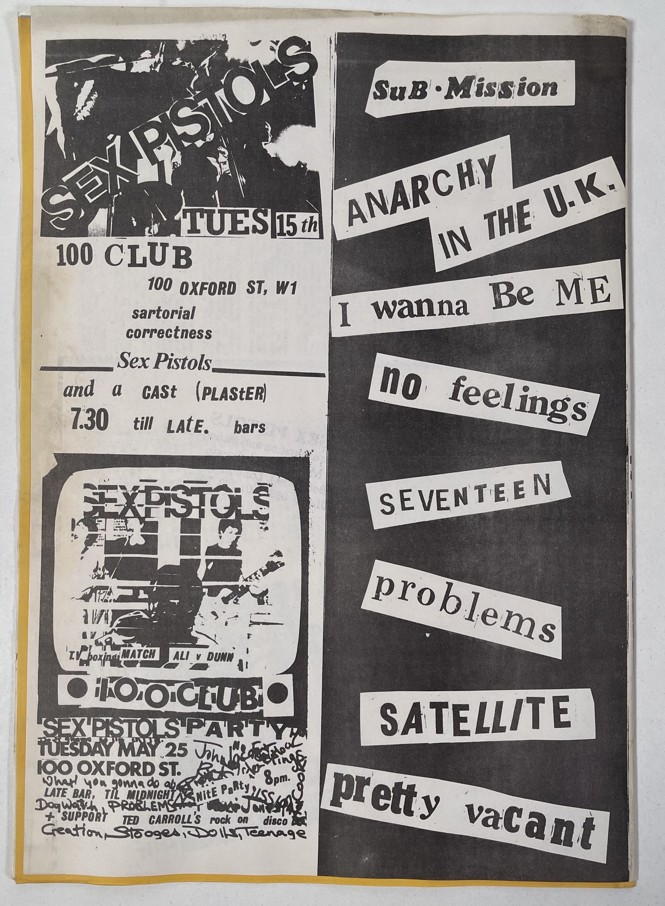 Lot 499 Sex Pistols Original First Press Booklet