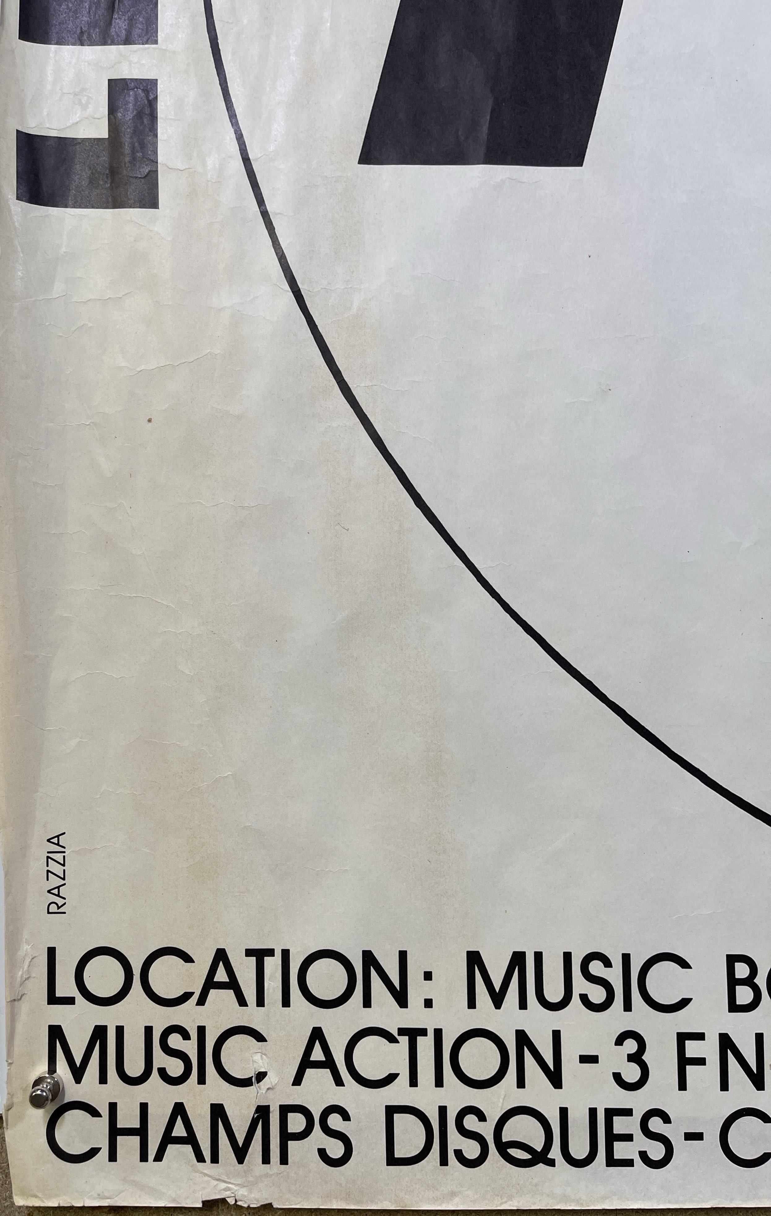 Lot 501 - PIL - LARGE BANNER POSTER FOR PARIS CONCERT,