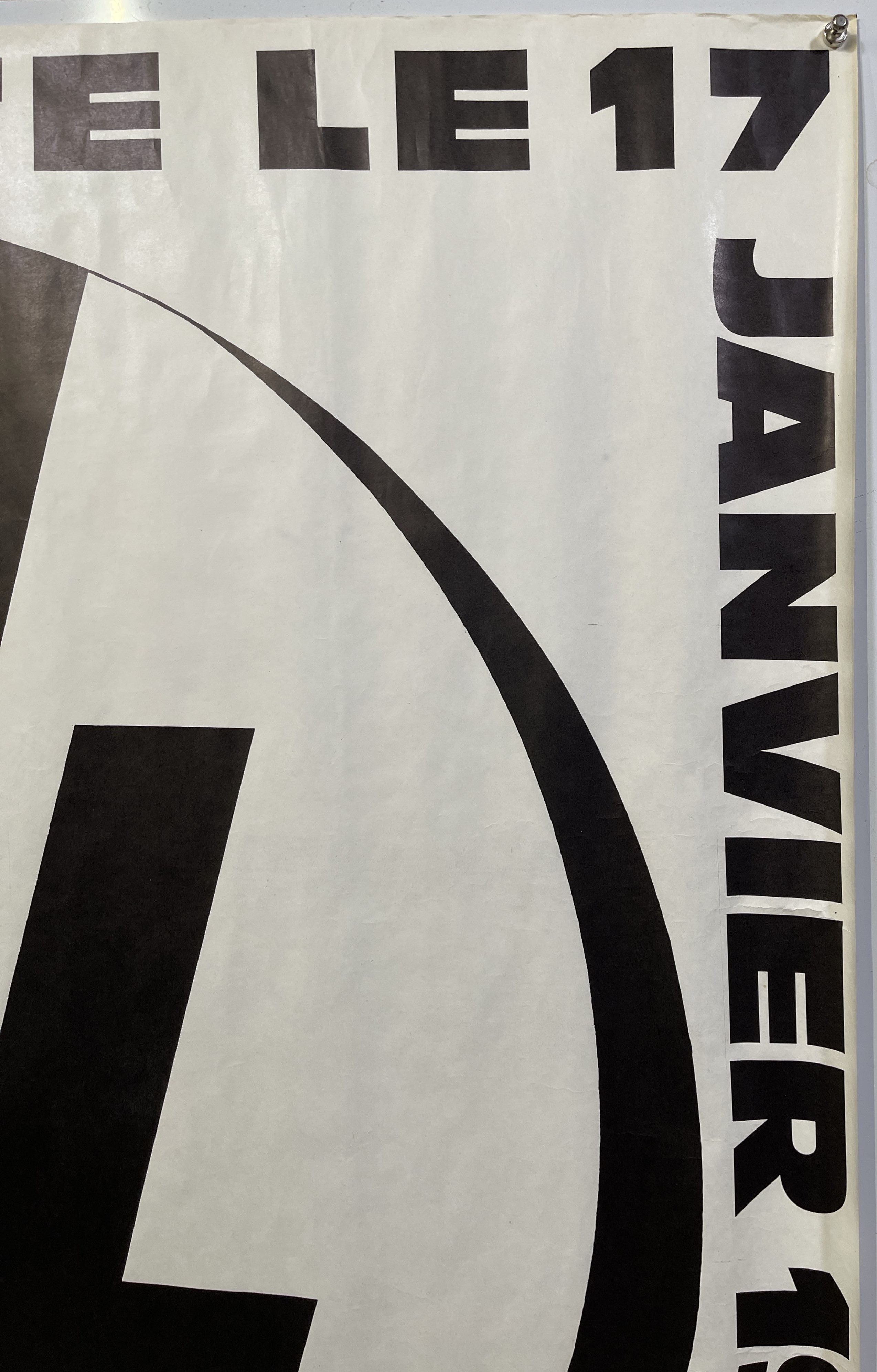 Lot 501 - PIL - LARGE BANNER POSTER FOR PARIS CONCERT,