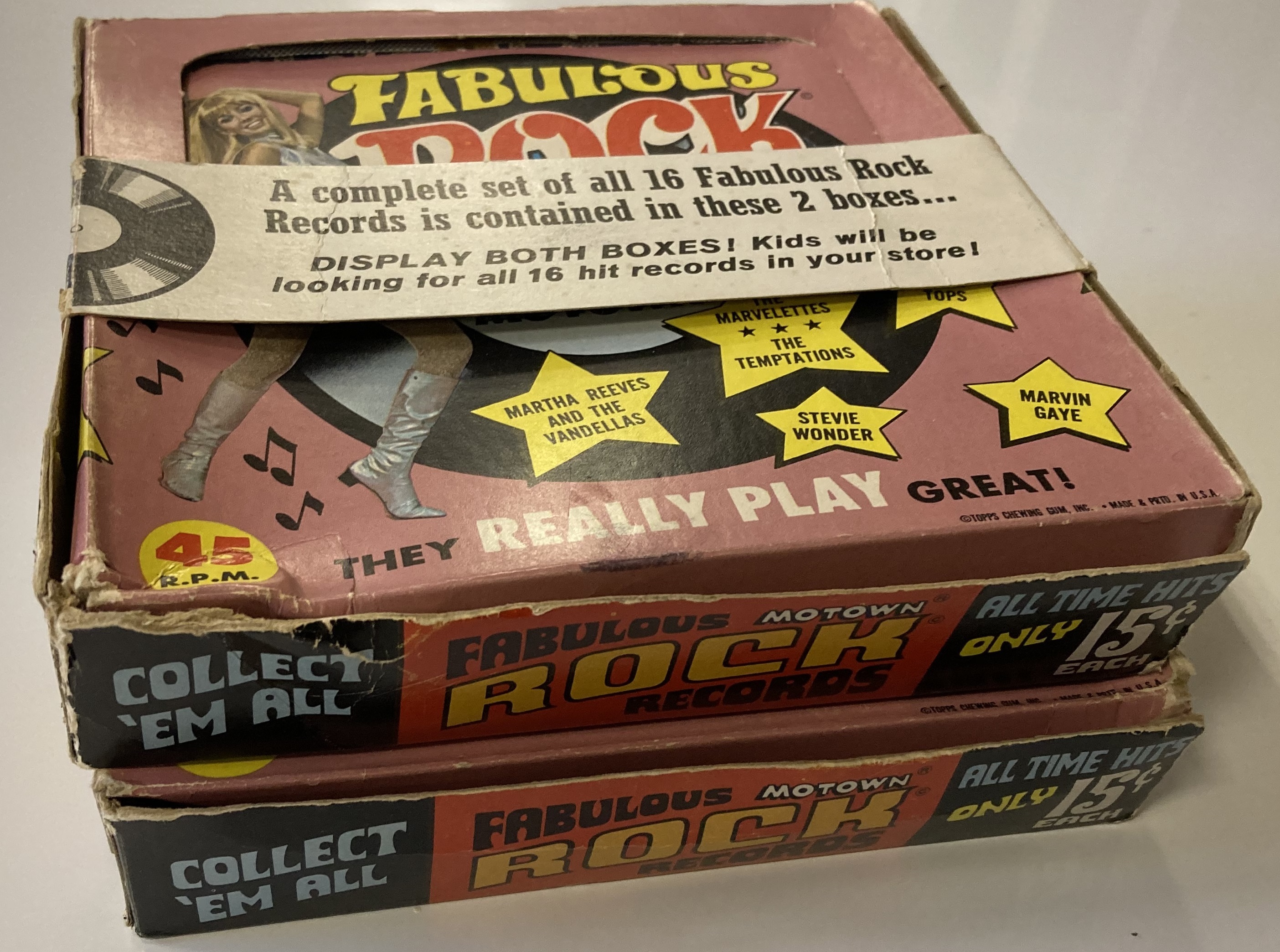 Lot 26 - FABULOUS ROCK RECORDS DISPLAY BOXES WITH