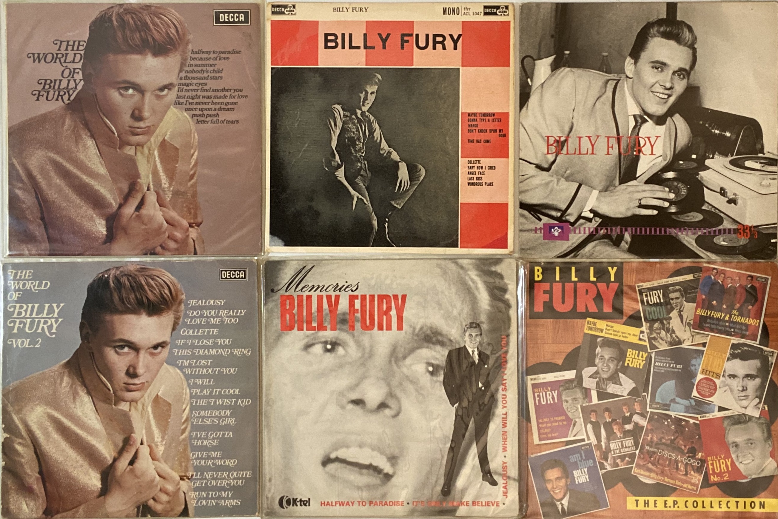 Lot 681 - Billy Fury - LP/10" Collection