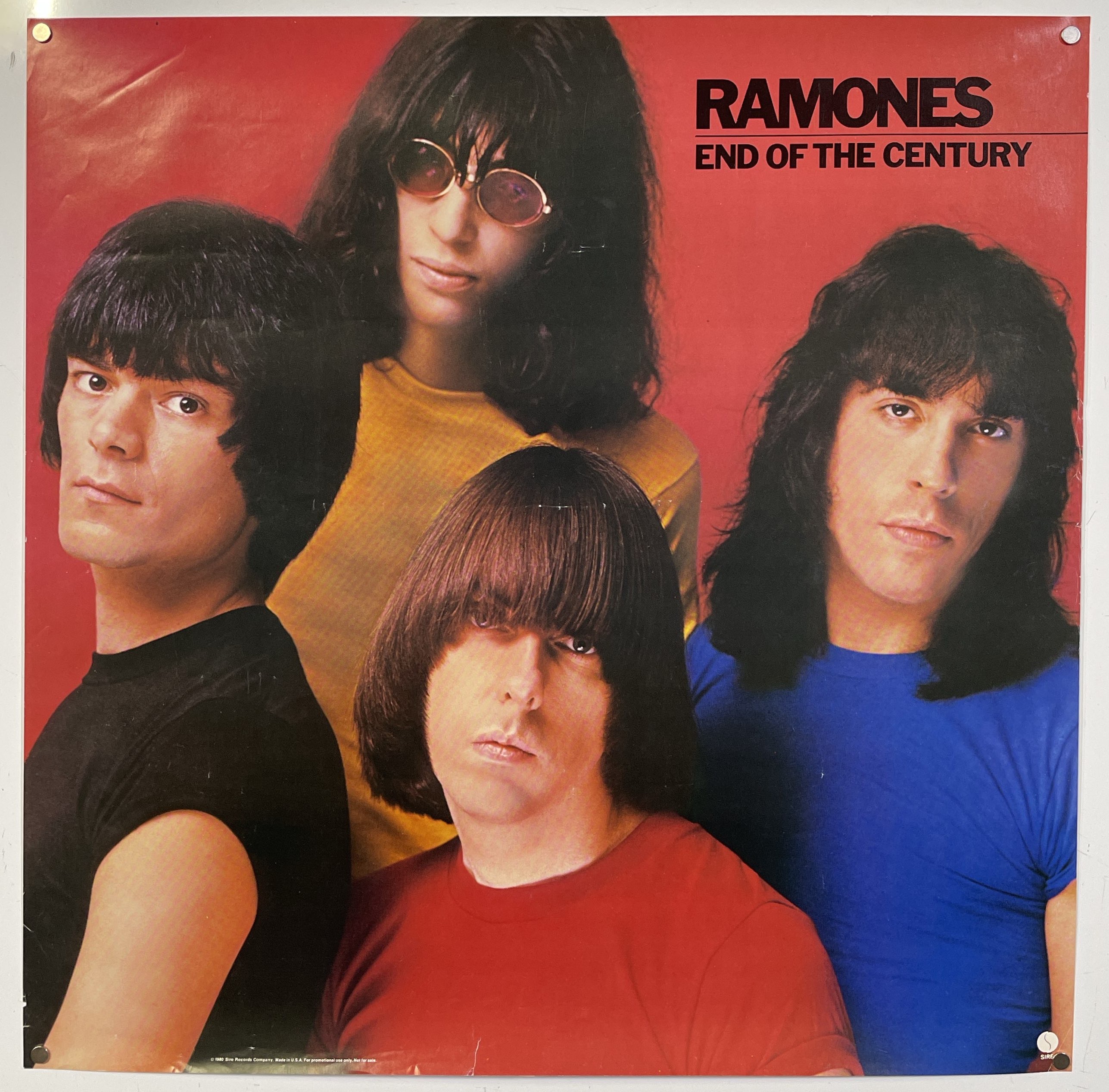 Lot 212 - THE RAMONES - ORIGINAL 1980 SIRE POSTER FOR