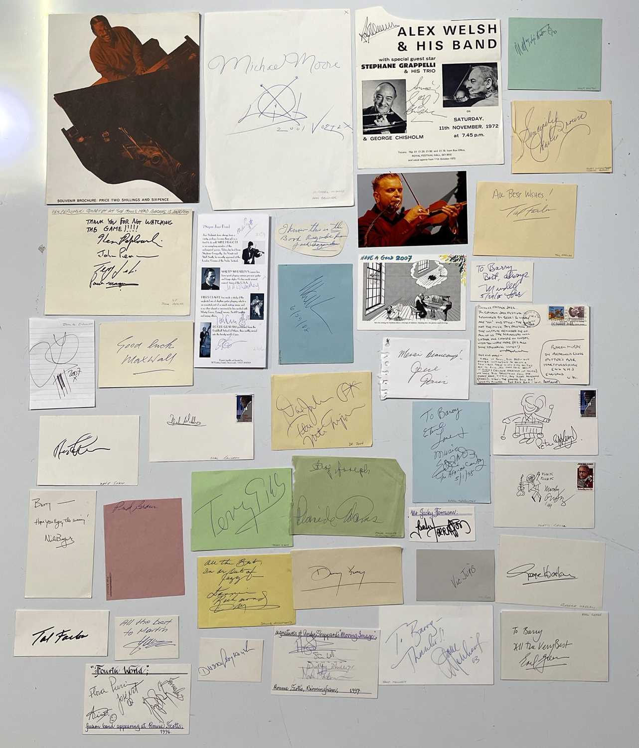 Lot 295 - JAZZ AUTOGRAPHS - THE BARRY MCRAE COLLECTION