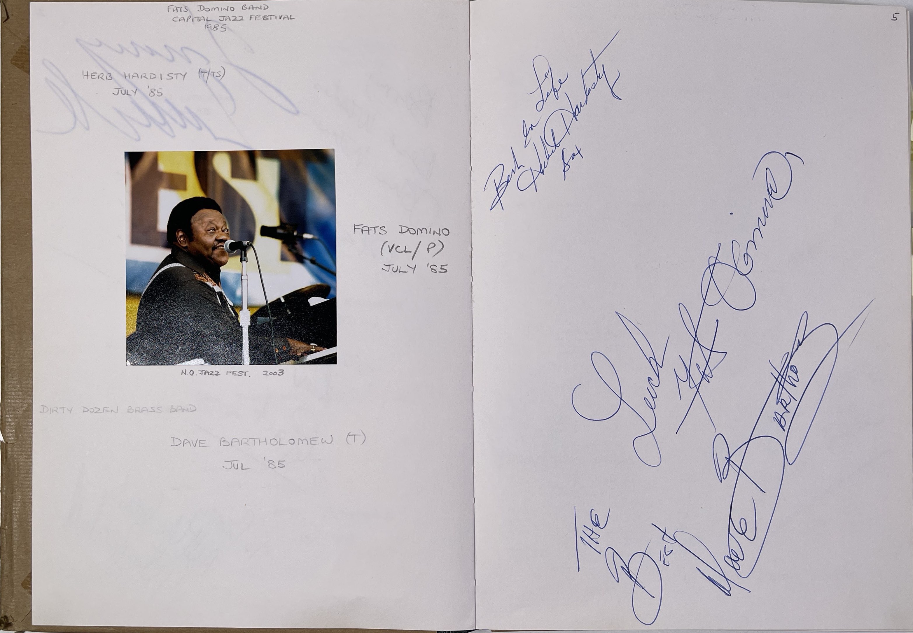 Lot 332 - JAZZ/BLUES AUTOGRAPHS - THE BARRY MCRAE