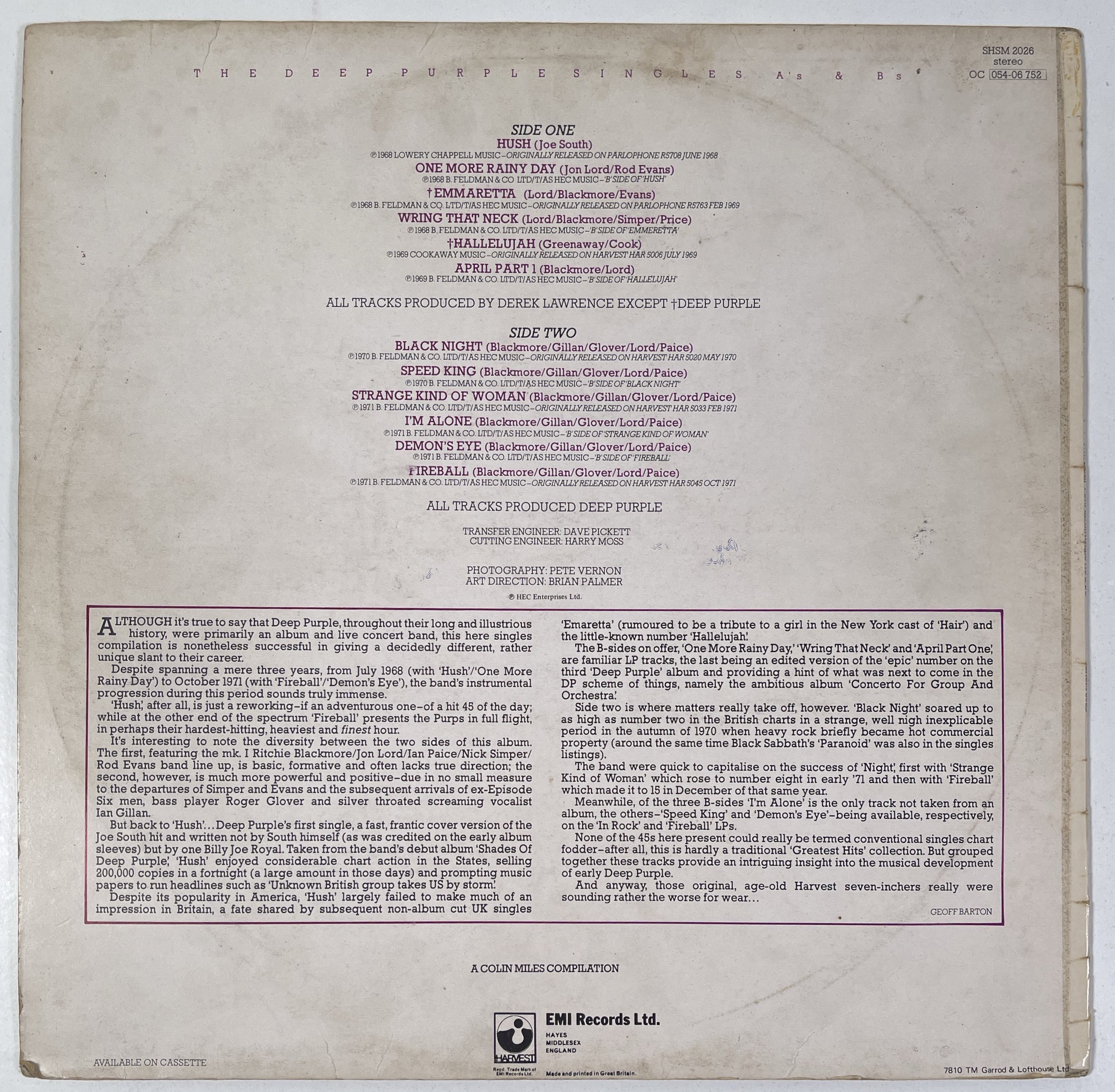 Lot 348 - DEEP PURPLE - SIGNED LP.