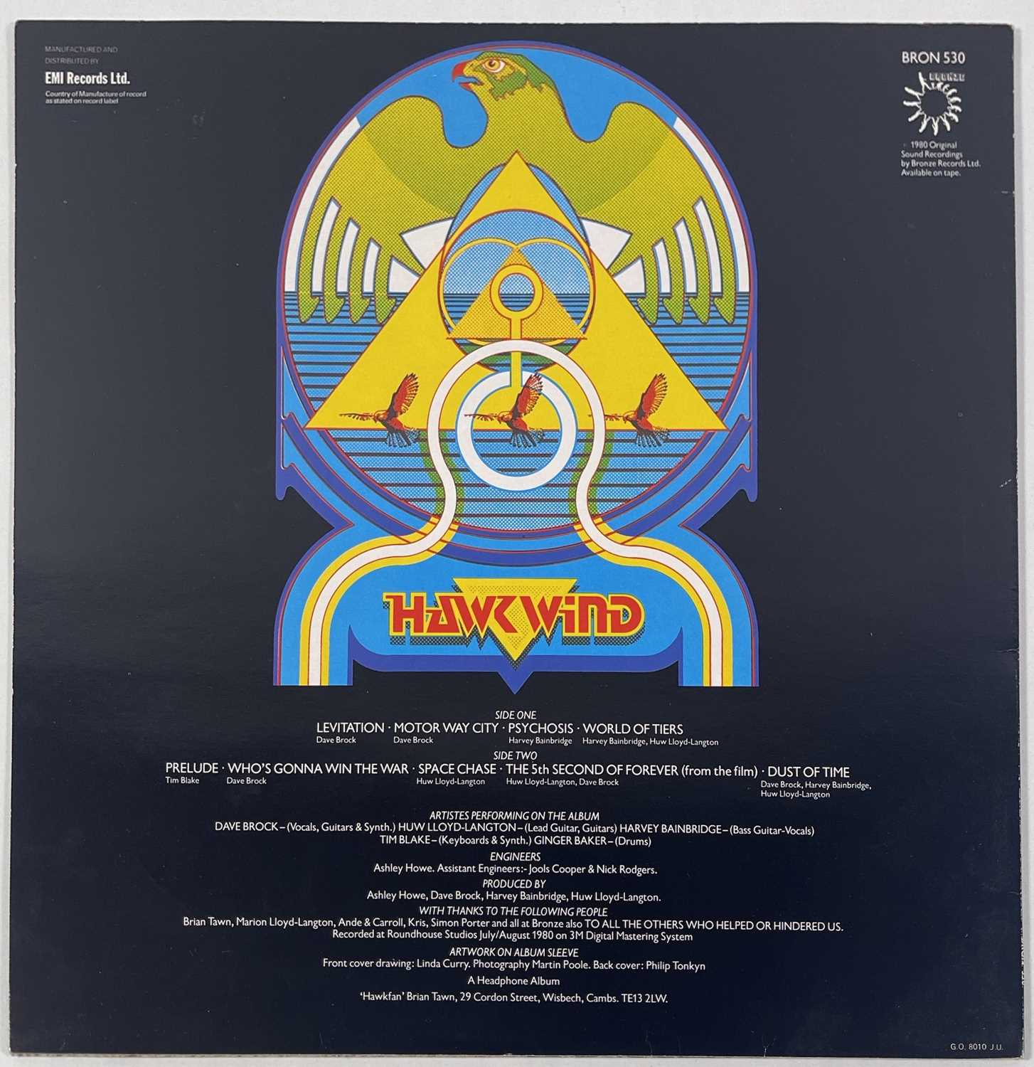 Lot 315 - HAWKWIND INC GINGER BAKER - SIGNED LP.