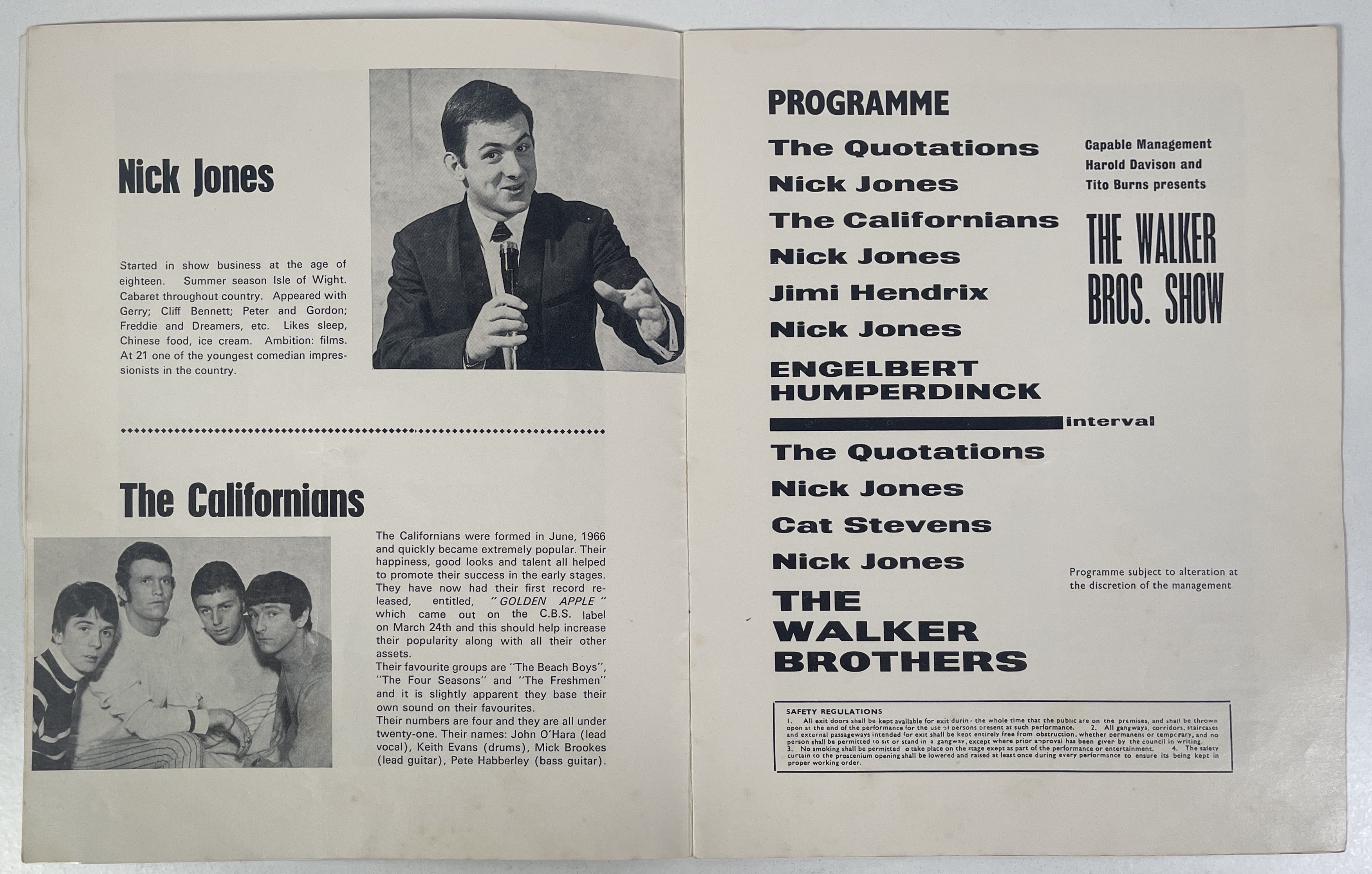 Lot 102 - JIMI HENDRIX - 1967 CONCERT PROGRAMME.