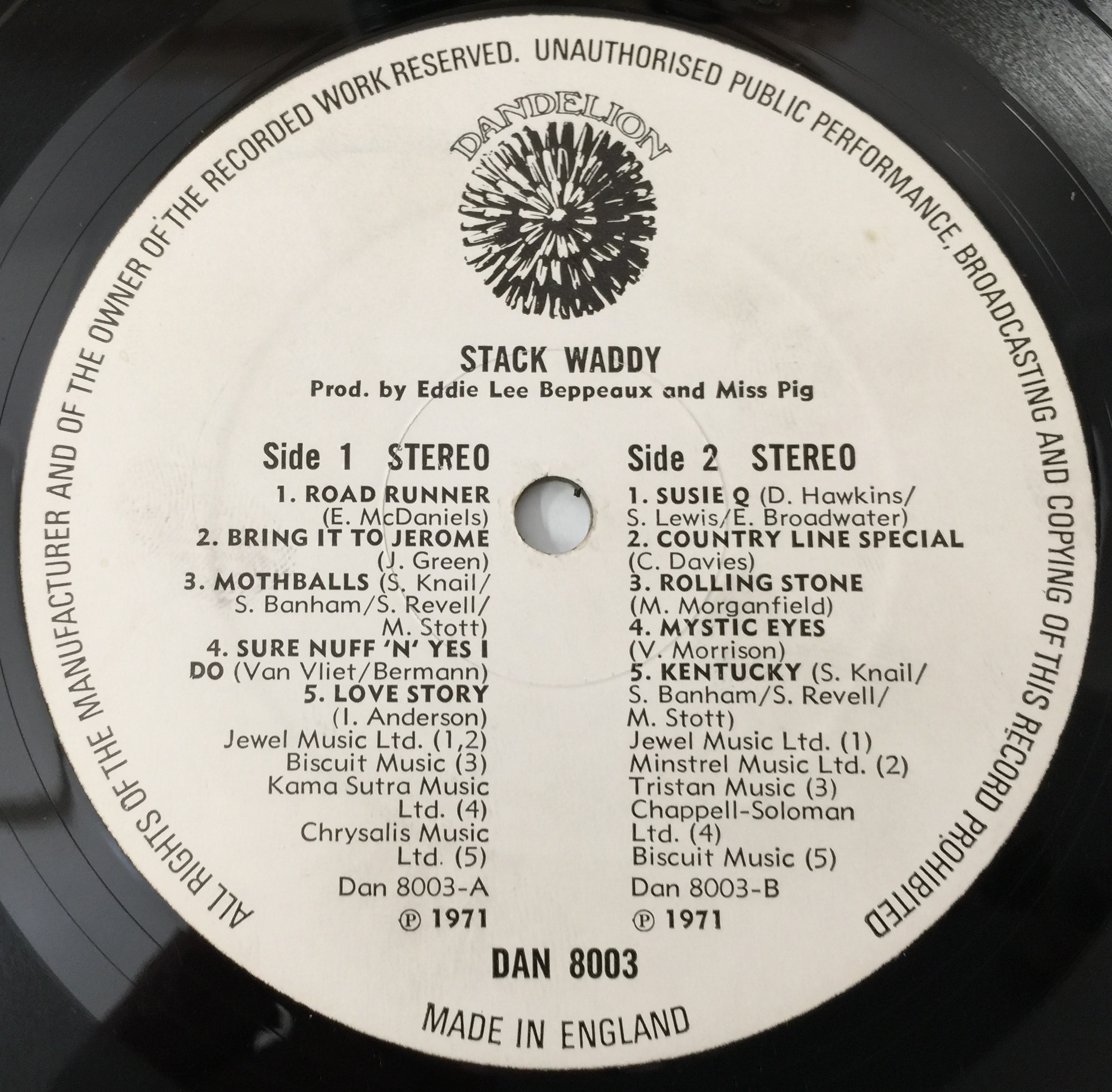 Lot 1057 - STACK WADDY - STACK WADDY (DAN 8003). A