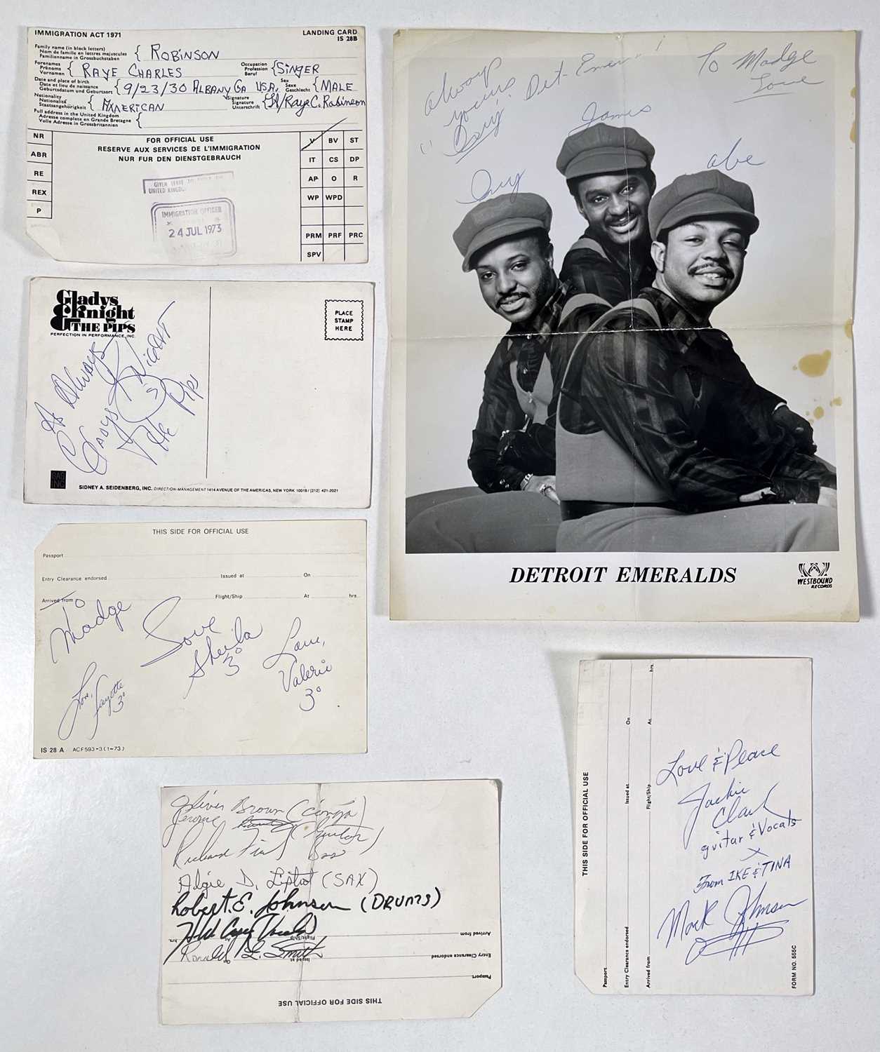 Lot 317 - SOUL / FUNK ARTISTS - SIGNATURES INC GLADYS