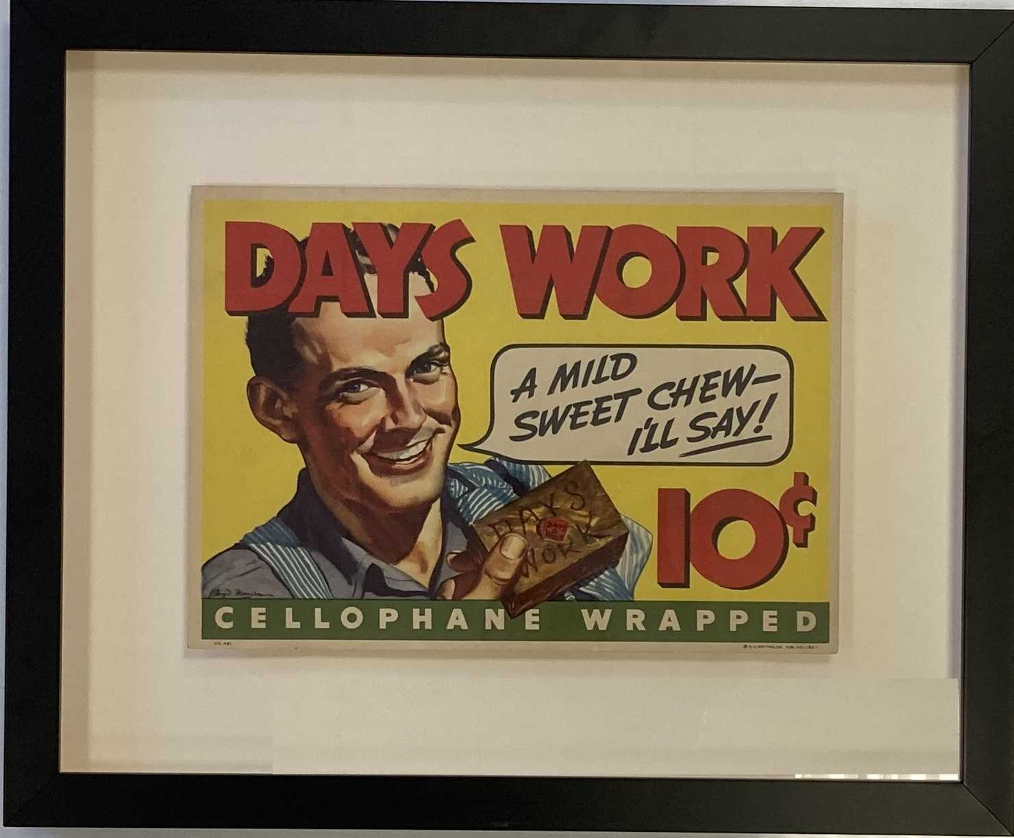 Lot 20 - DAYS WORK CHEWING TOBACCO ADVERT, KARAKIRI