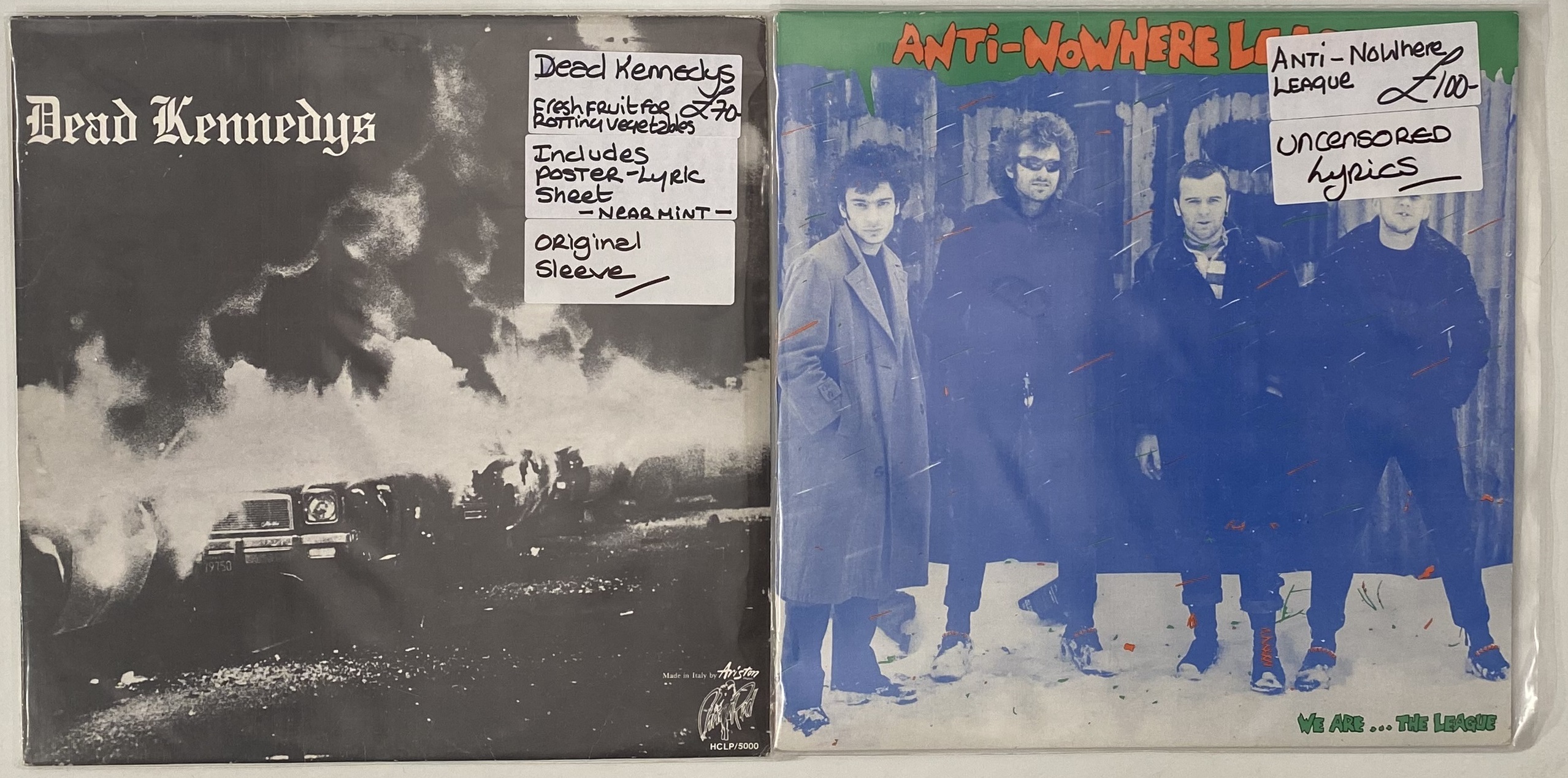 Lot 1194 - ANTI-NOWHERE LEAGUE / DEAD KENNEDYS - LP