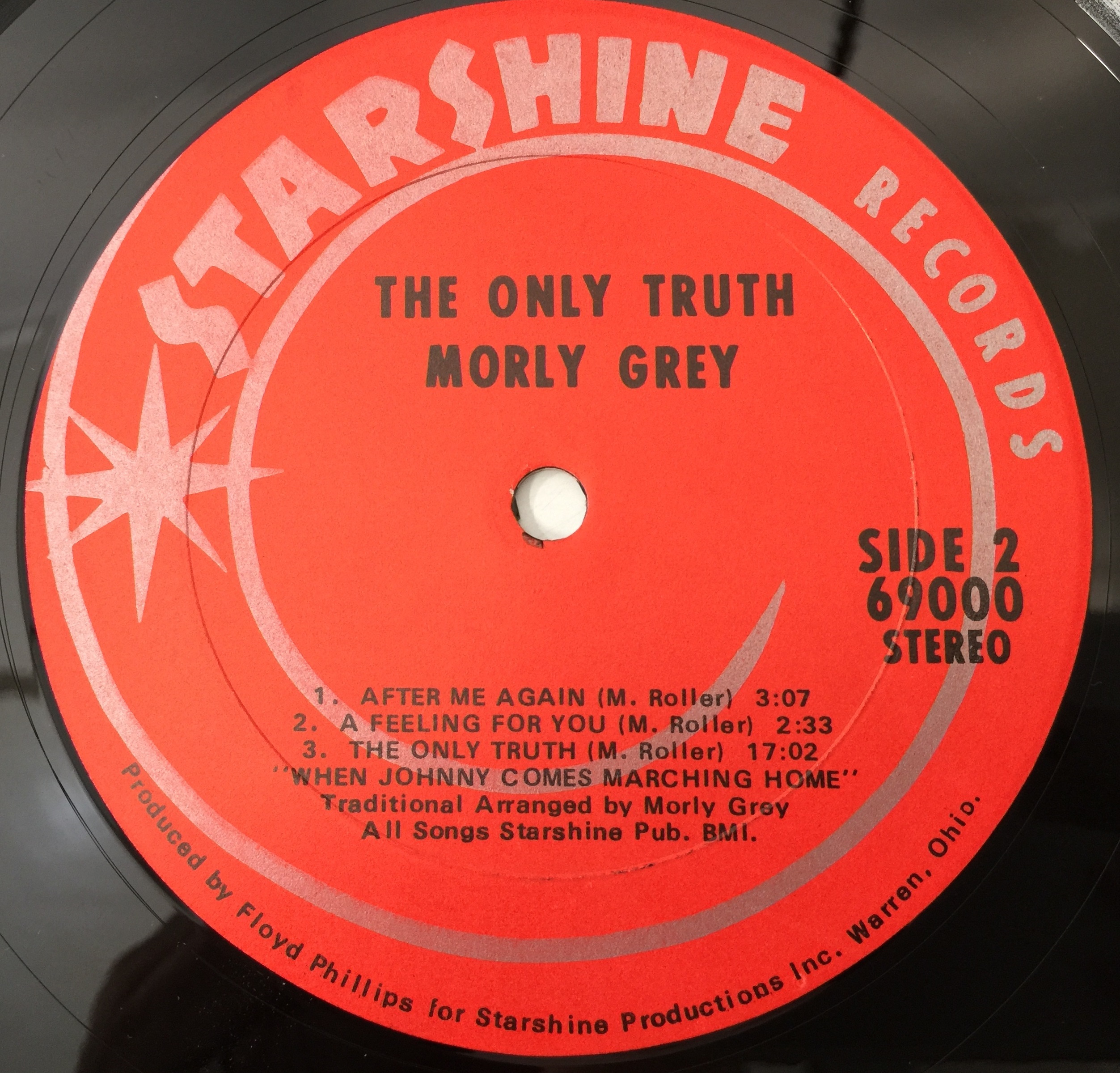 Lot 8 - MORLY GREY - THE ONLY TRUTH LP (CANADIAN