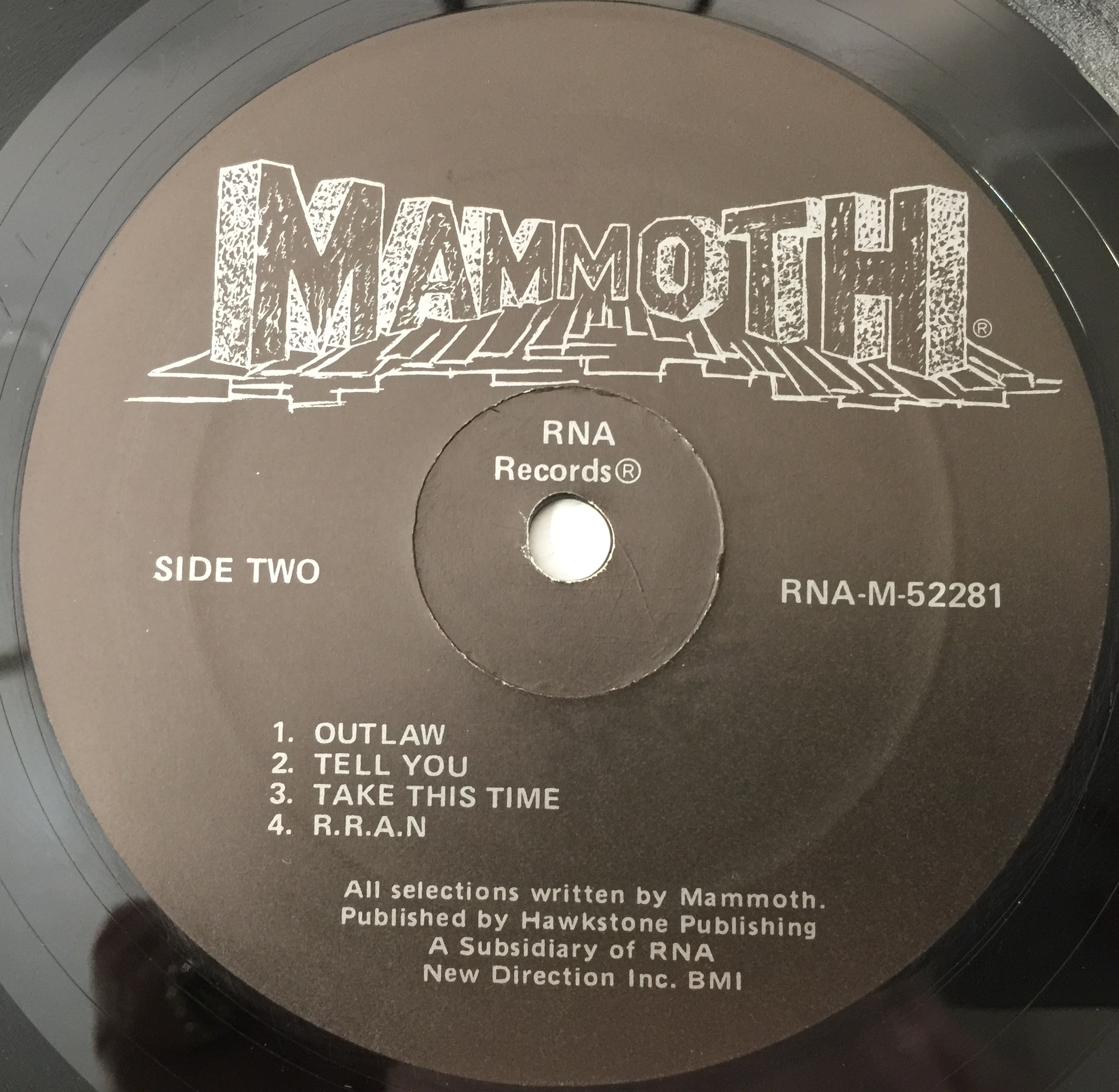 Lot 26 - MAMMOTH - S/T LP (US OG - RNA RECORDS - RNA-M-