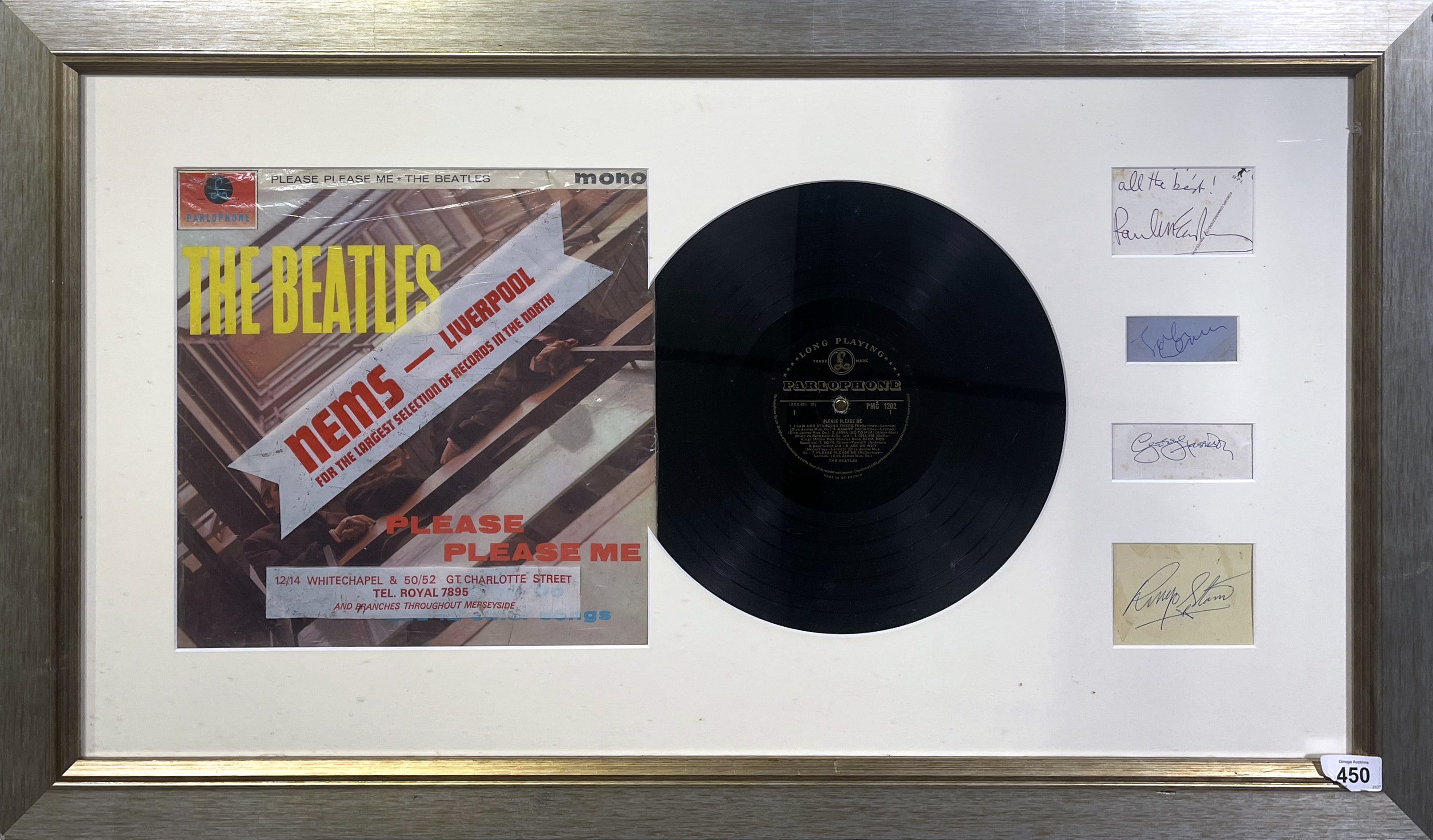 Lot 378 - THE BEATLES - FULL SET OF SIGNATURES IN