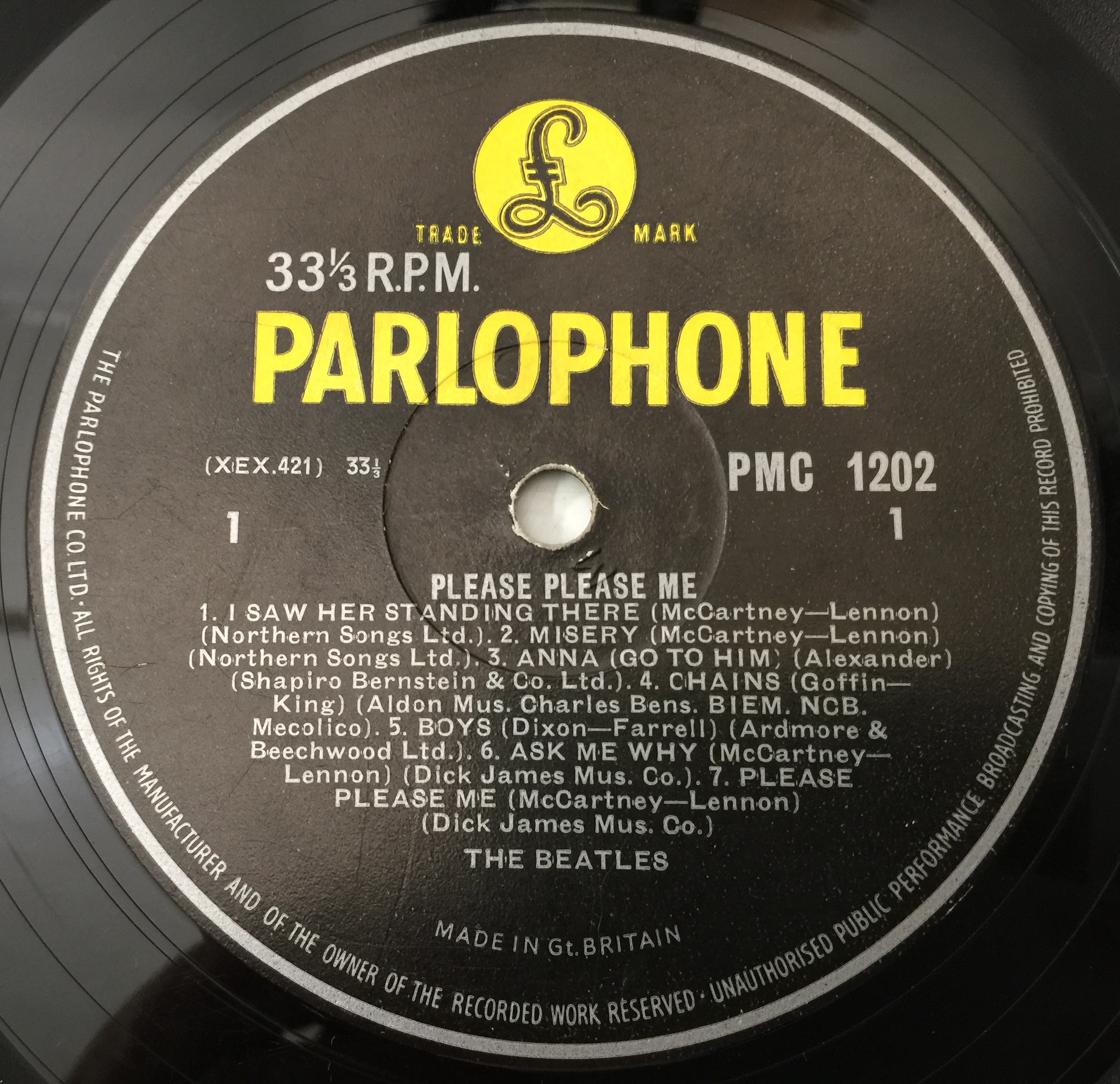 Lot 42 - THE BEATLES - PLEASE PLEASE ME LP (UK MONO