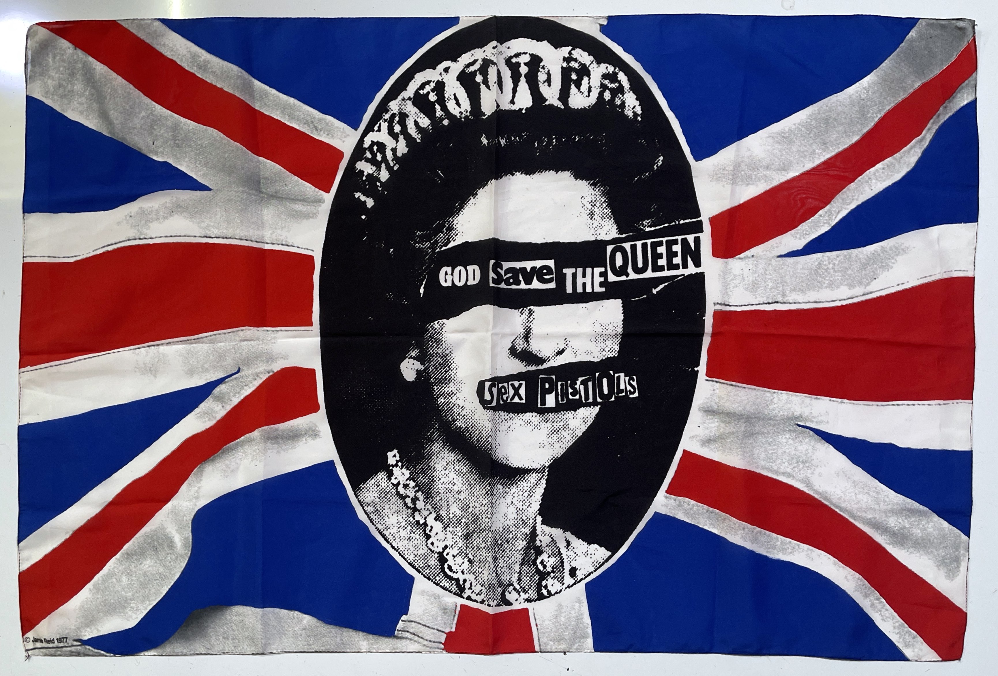 Lot 503 - THE SEX PISTOLS - A GOD SAVE THE QUEEN FLAG.