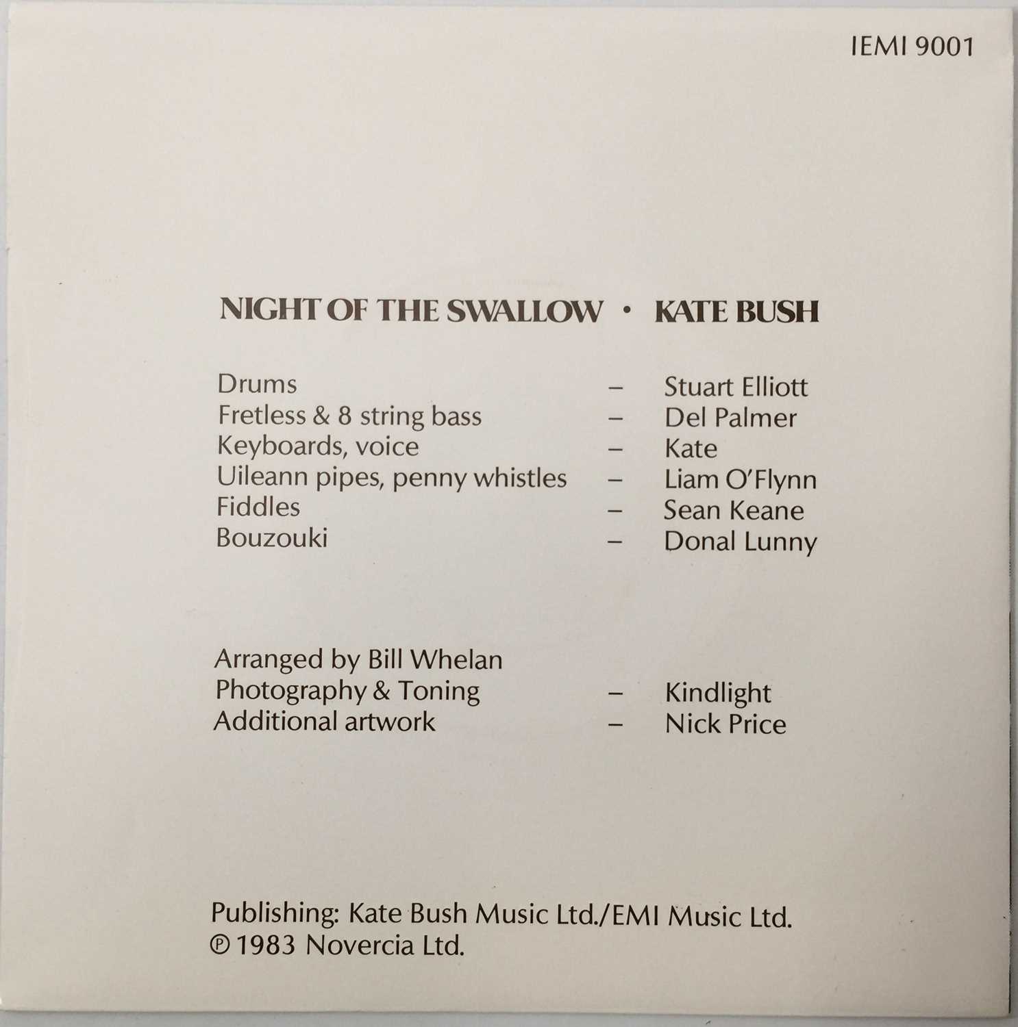 Lot 172 - KATE BUSH - NIGHT AT THE SWALLOW 7" (IEMI