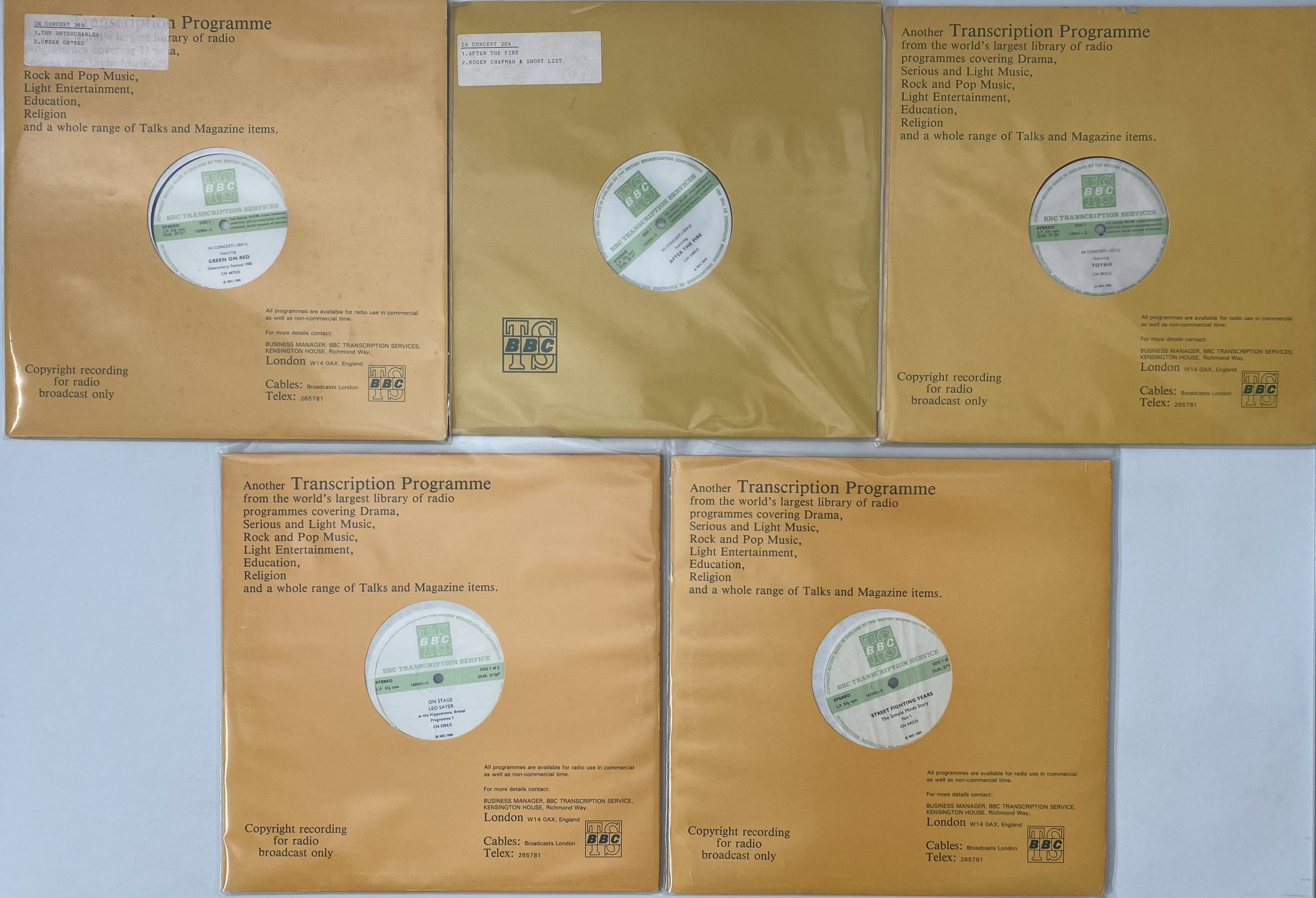 Lot 127 - BBC TRANSCRIPTION LP PACK