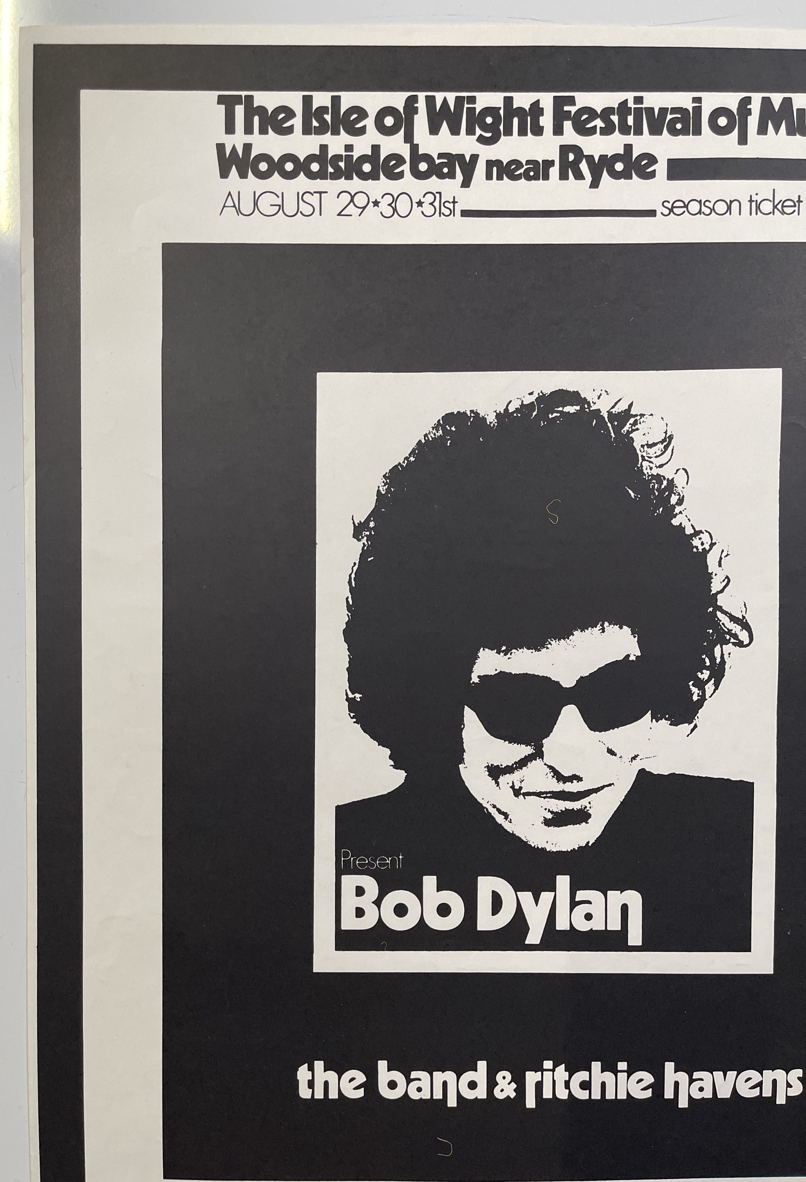 Lot 143 - BOB DYLAN - ISLE OF WIGHT FESTIVAL C 1970S