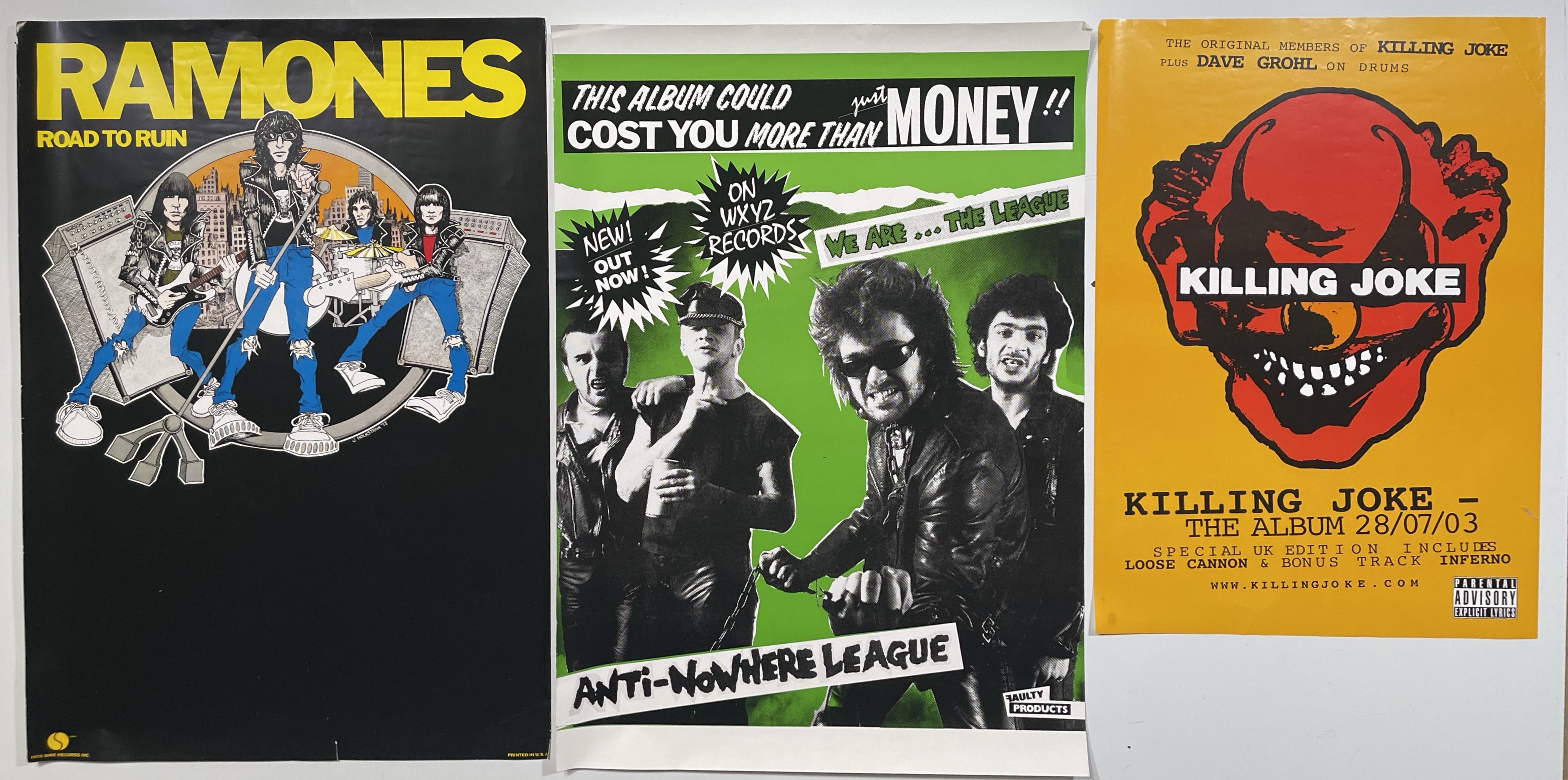 Lot 151 - PUNK POSTERS - INC KILLING JOKE / THE CLASH.