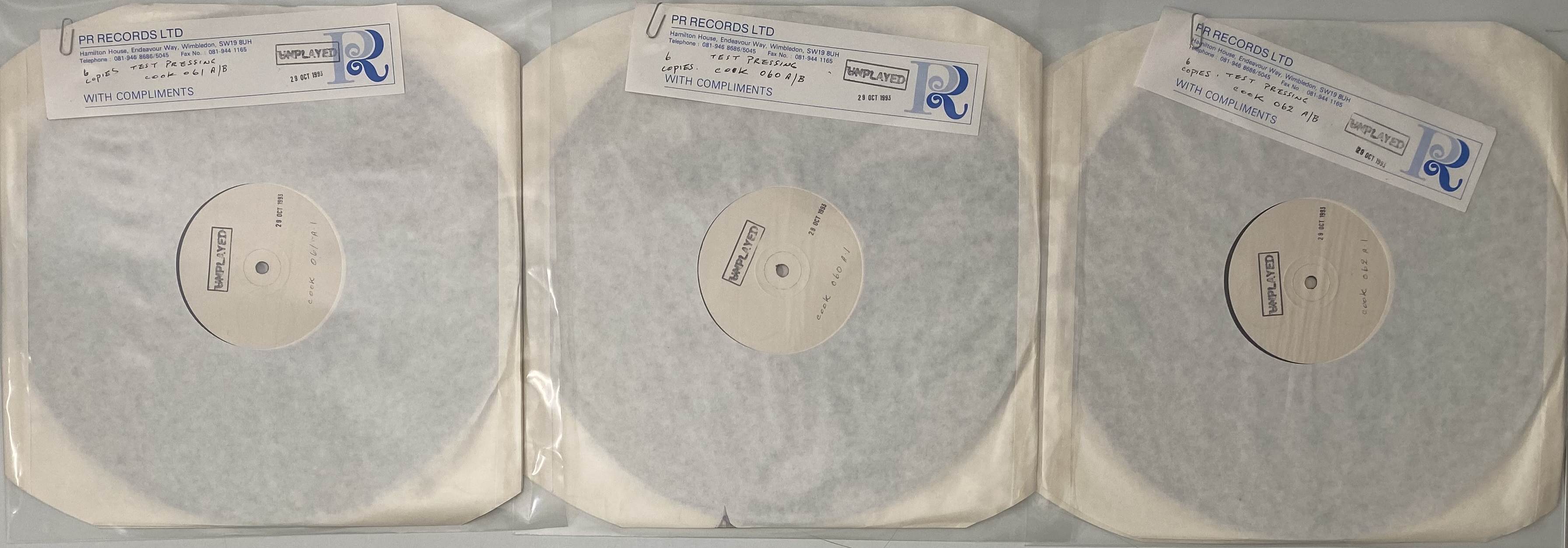 Lot 9 - BILLY BRAGG - UK WHITE LABEL TEST PRESSING LPs