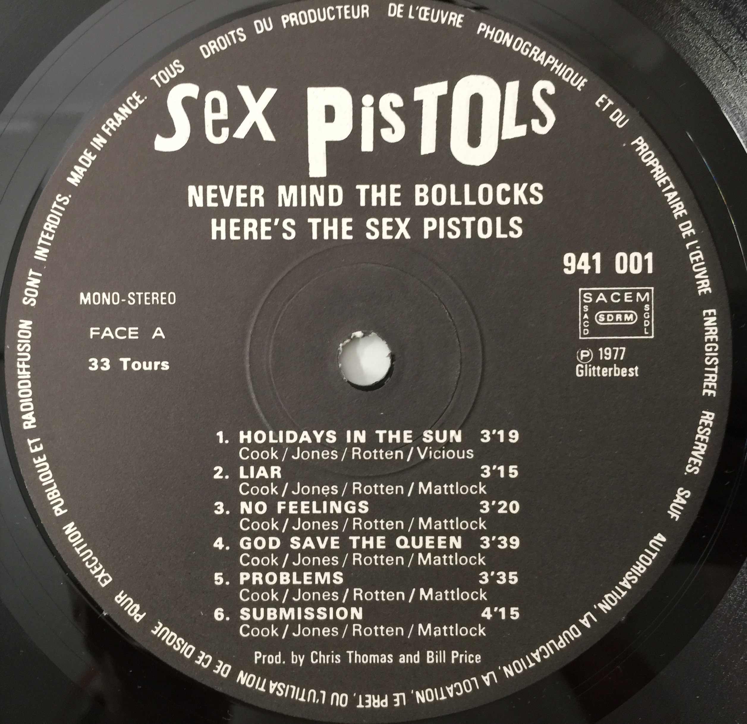 Lot 86 Sex Pistols Never Mind The Bollocks
