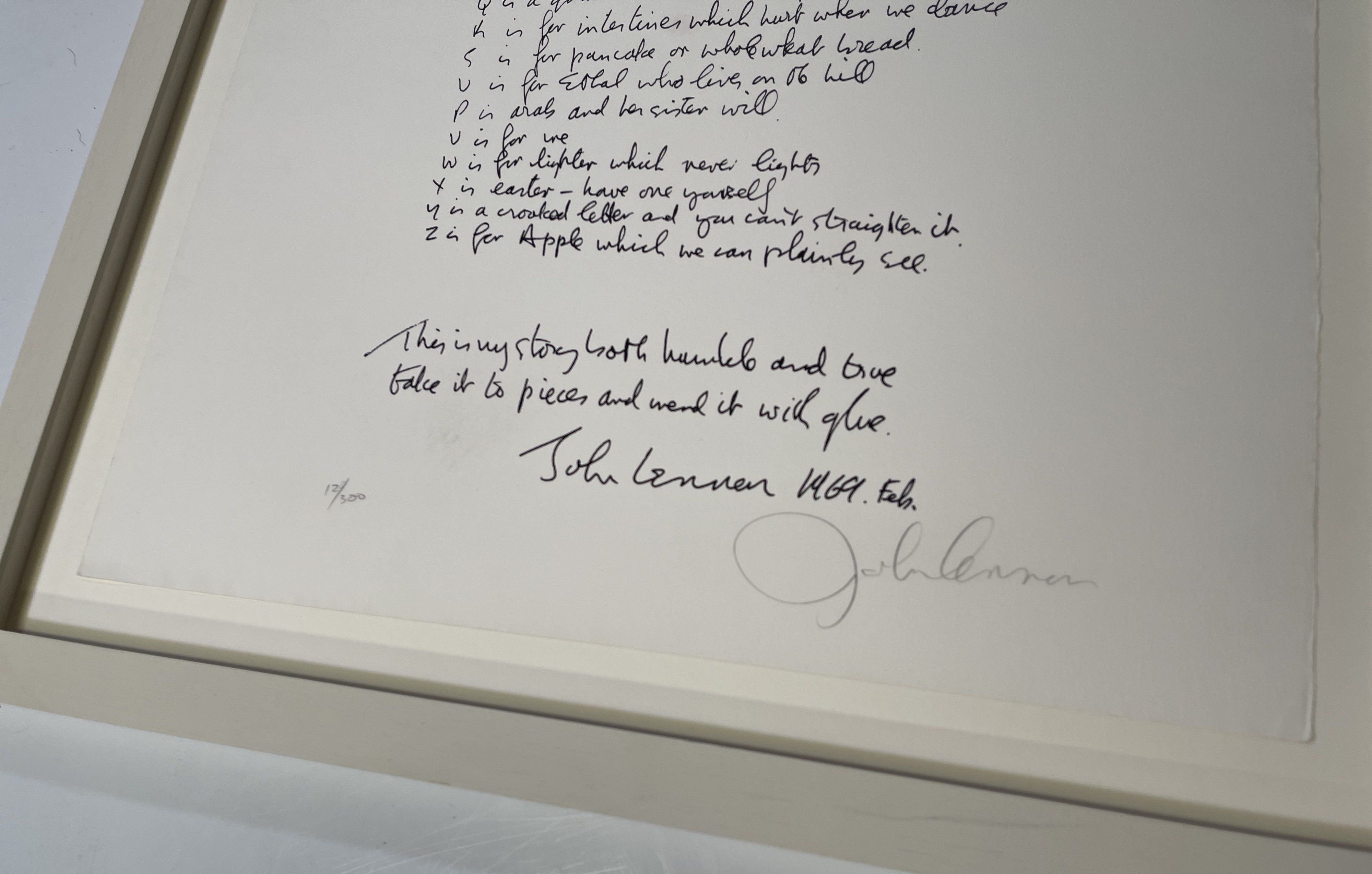 Lot 338 - JOHN LENNON - ORIGINAL SIGNED 'BAG ONE'