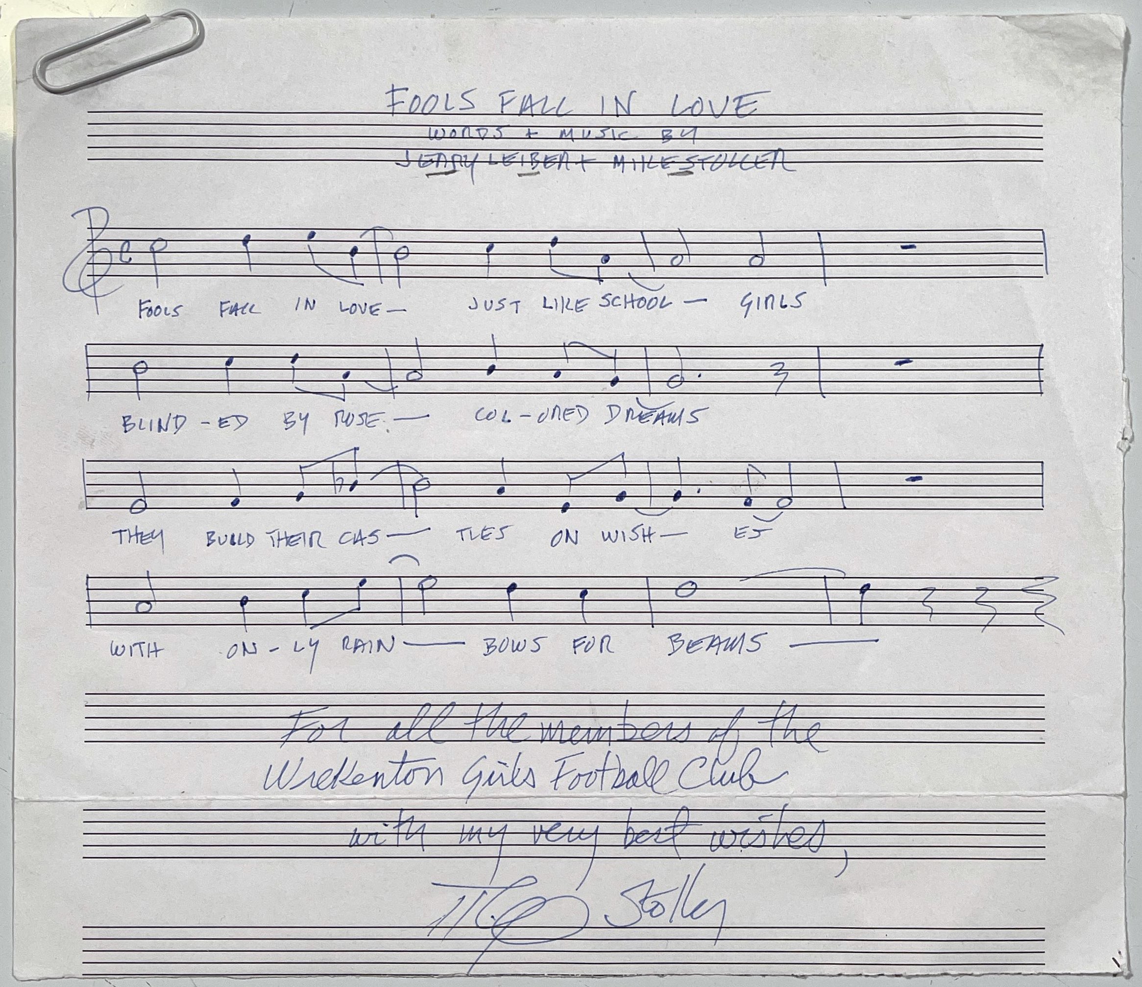 Lot 321 - ELVIS PRESLEY - FOOLS FALL IN LOVE MIKE