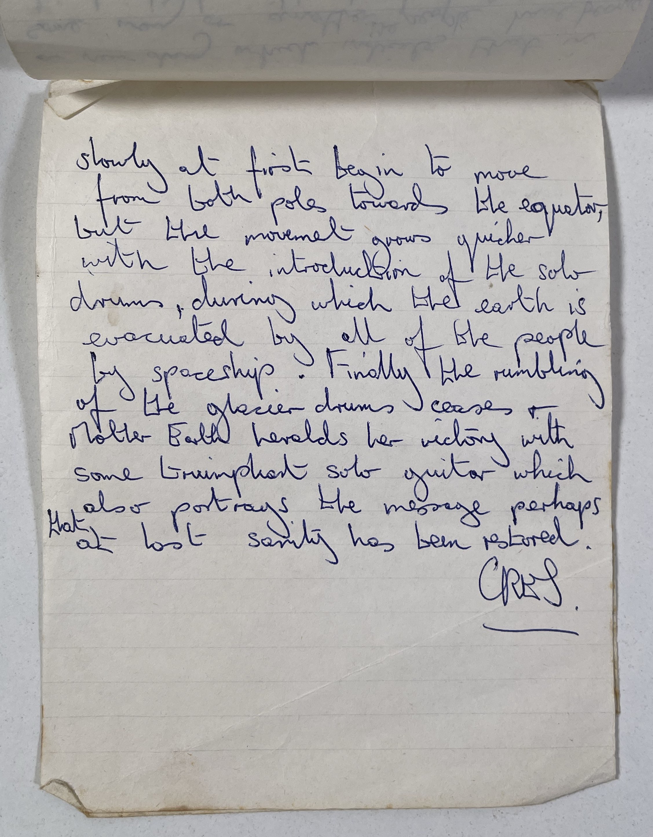 Lot 566 - YES INTEREST - CHRIS SQUIRE HANDWRITTEN