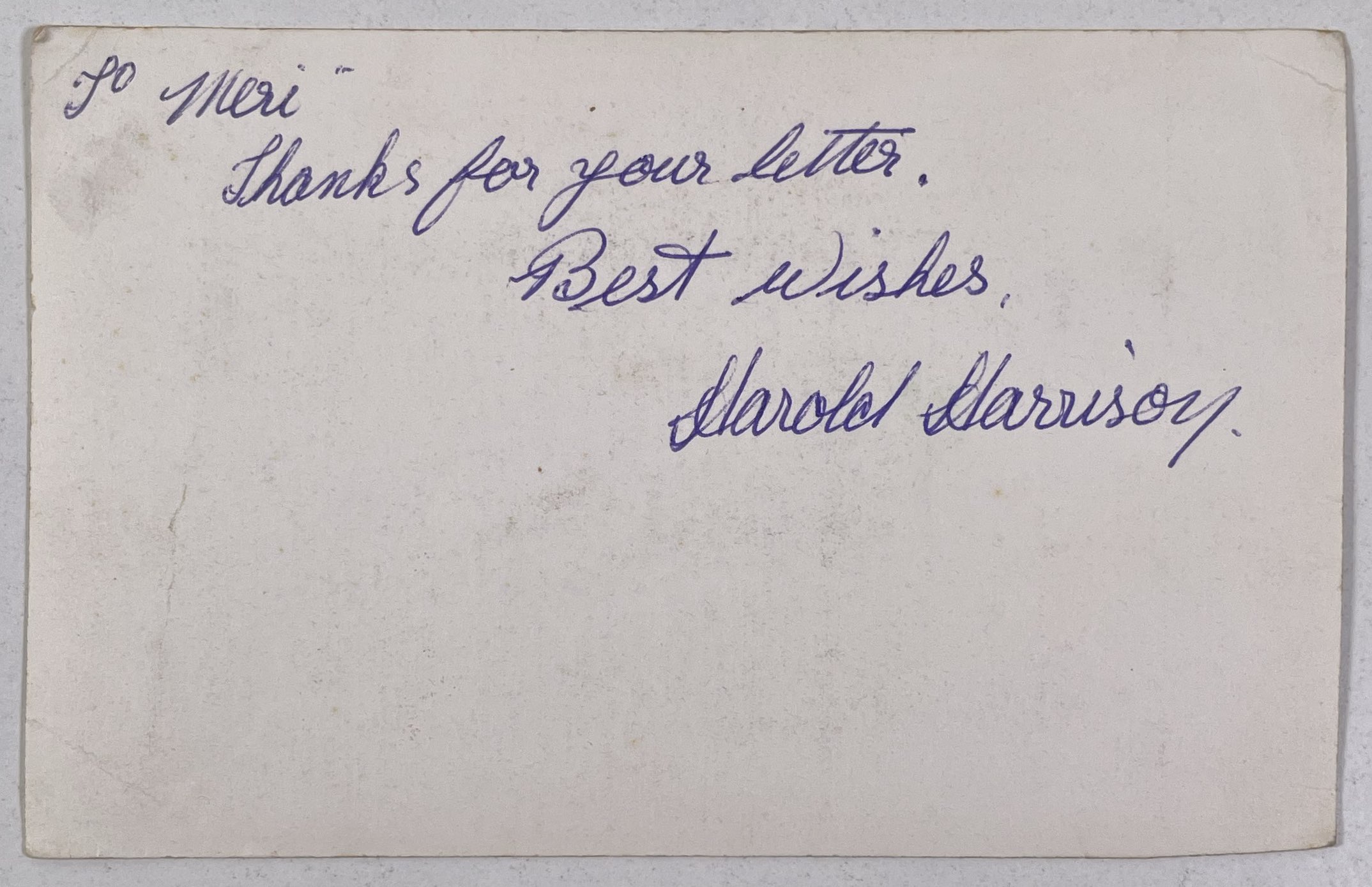 Lot 308 - GEORGE HARRISON INTEREST - HAROLD HARRISON