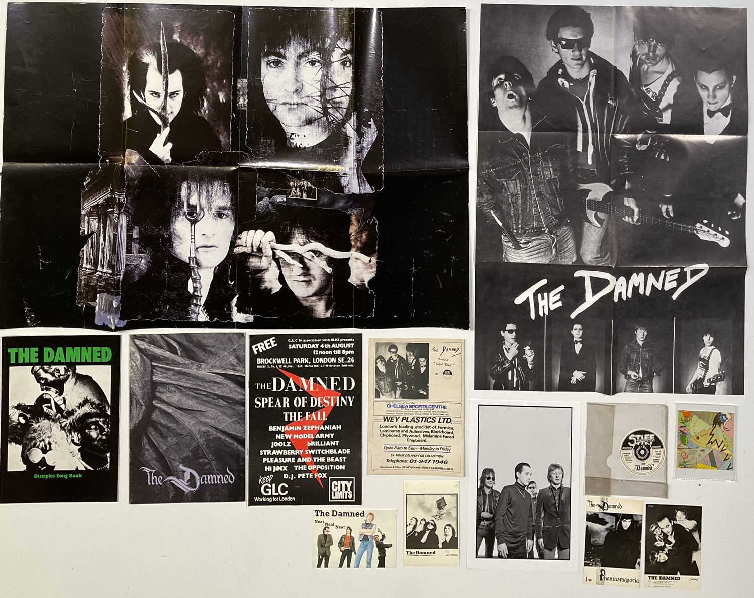 Lot 541 - THE DAMNED - PROGRAMMES AND MEMORABILIA INC