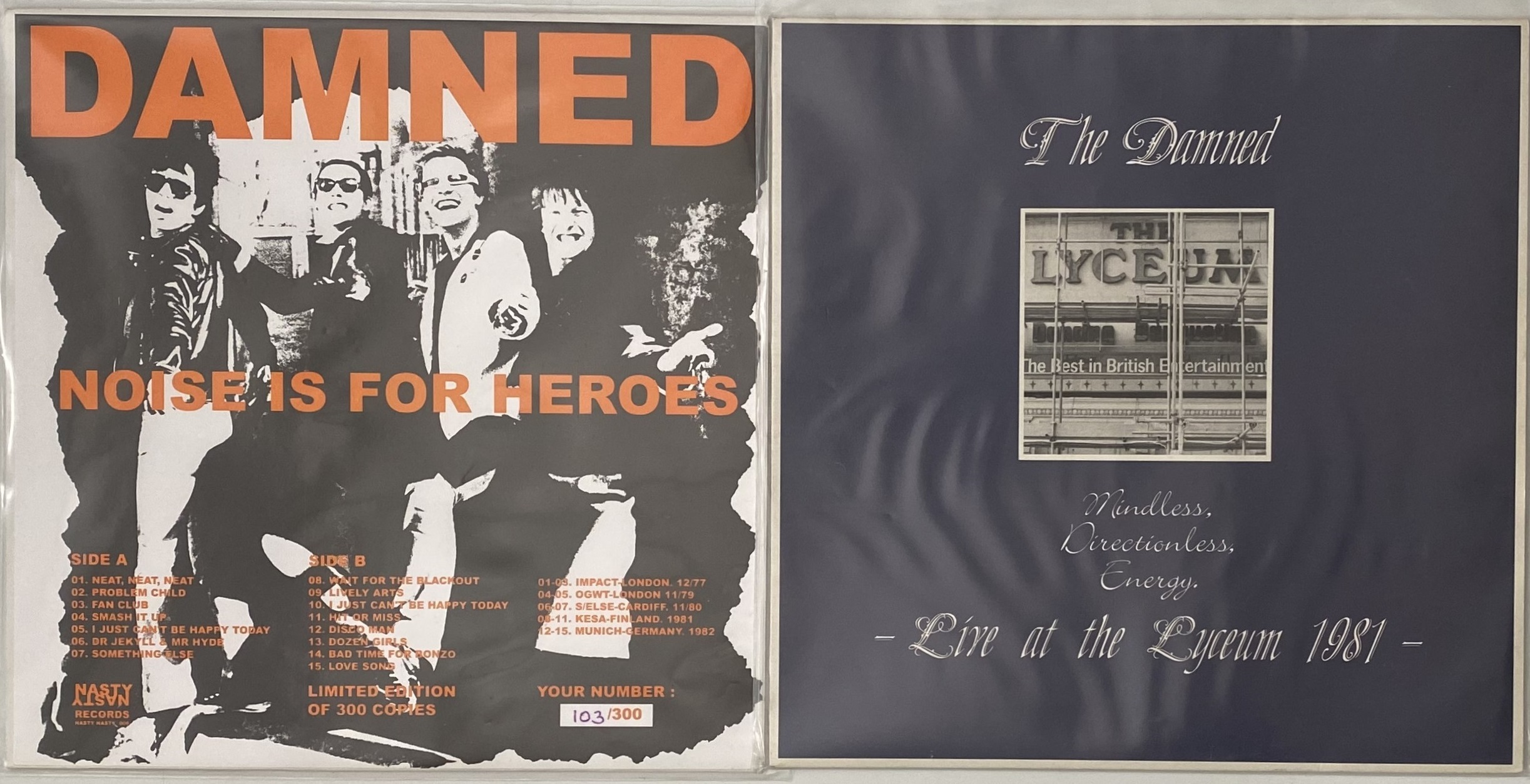 Lot 115 - THE DAMNED - PRIVATE PRESSINGS - LP PACK