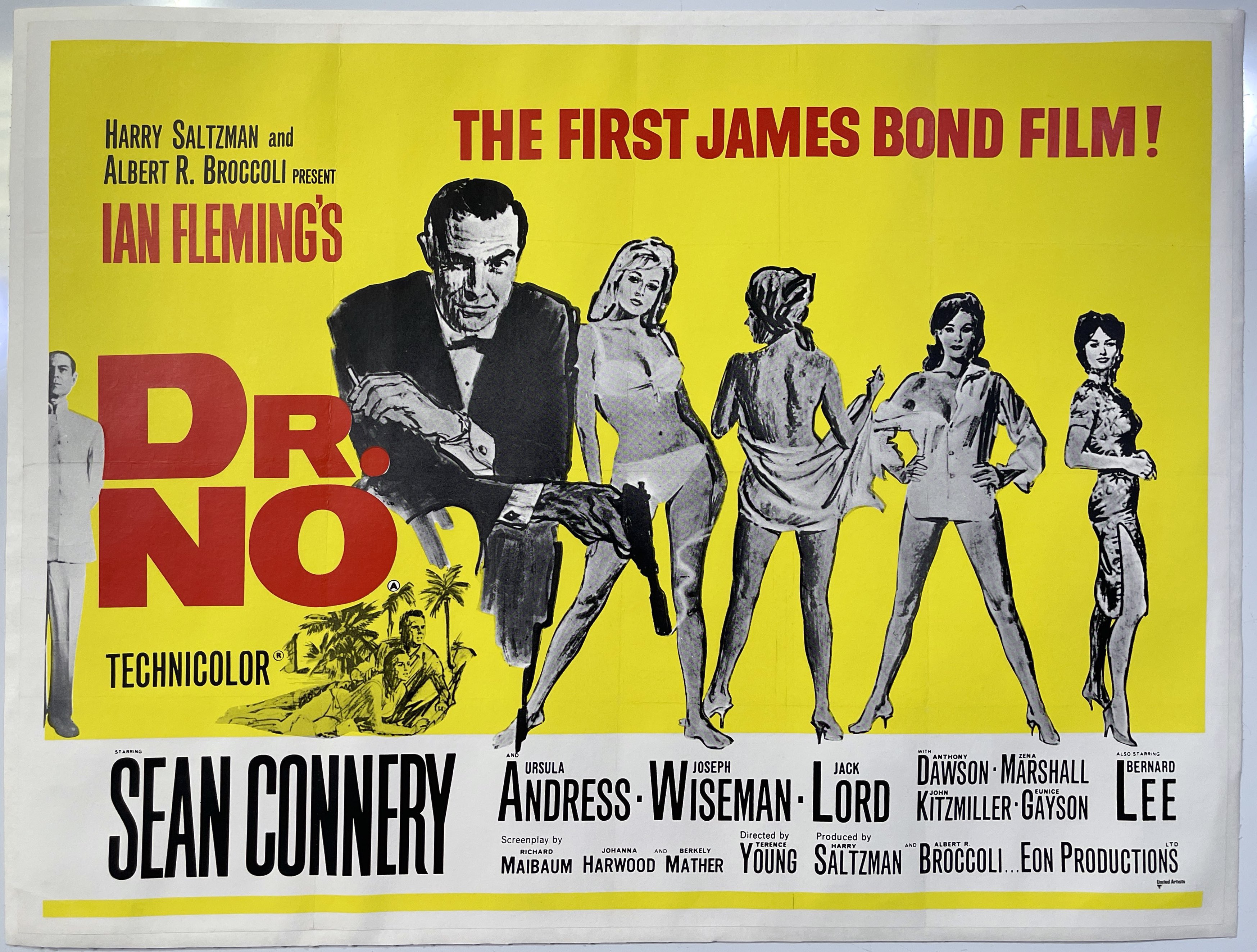 Lot 62 - JAMES BOND - DR. NO (1962) UK QUAD REISSUE