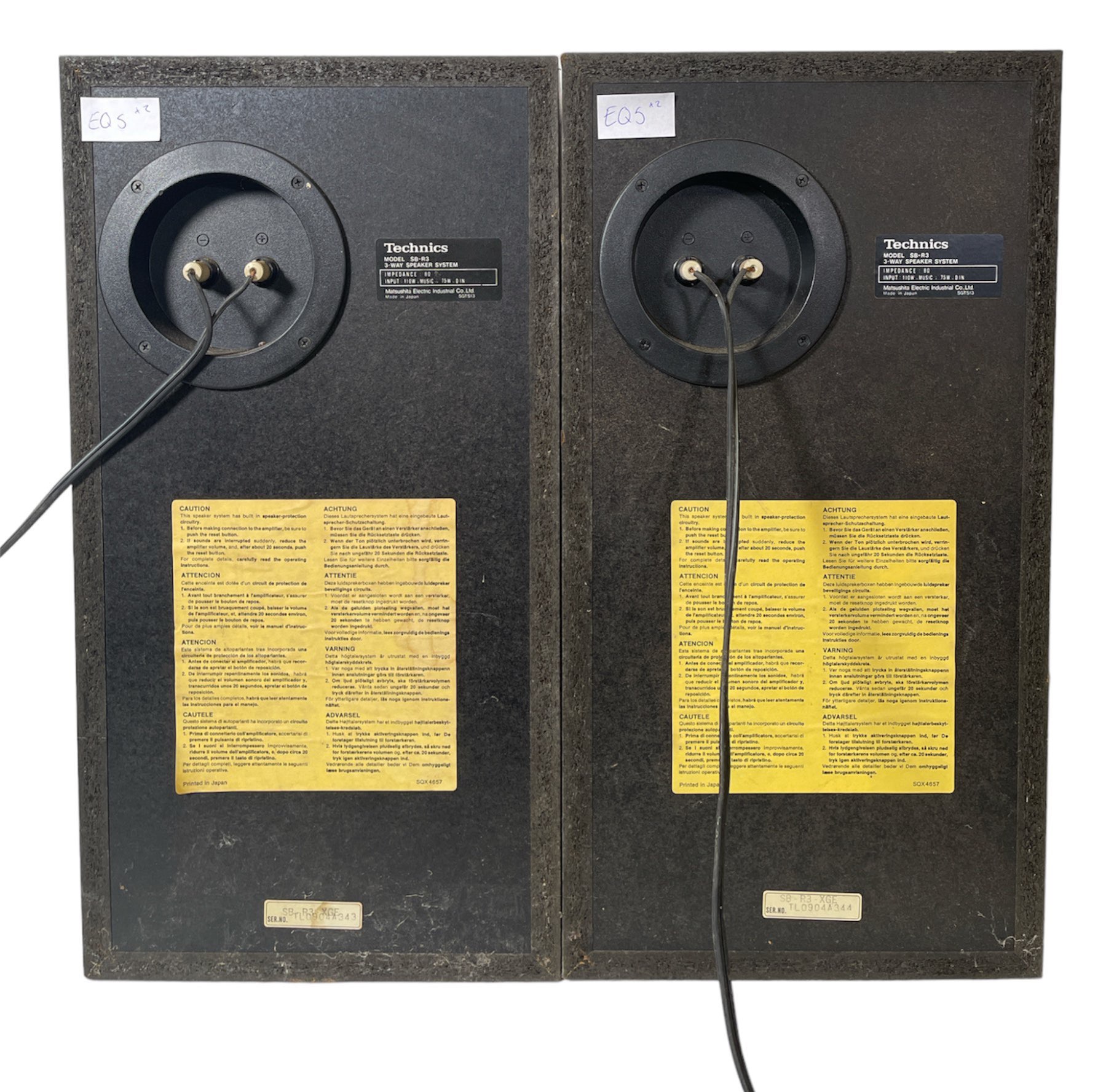 Lot 14 - TECHNICS SB-R3 LINEAR PHASE SPEAKER SYSTEM.