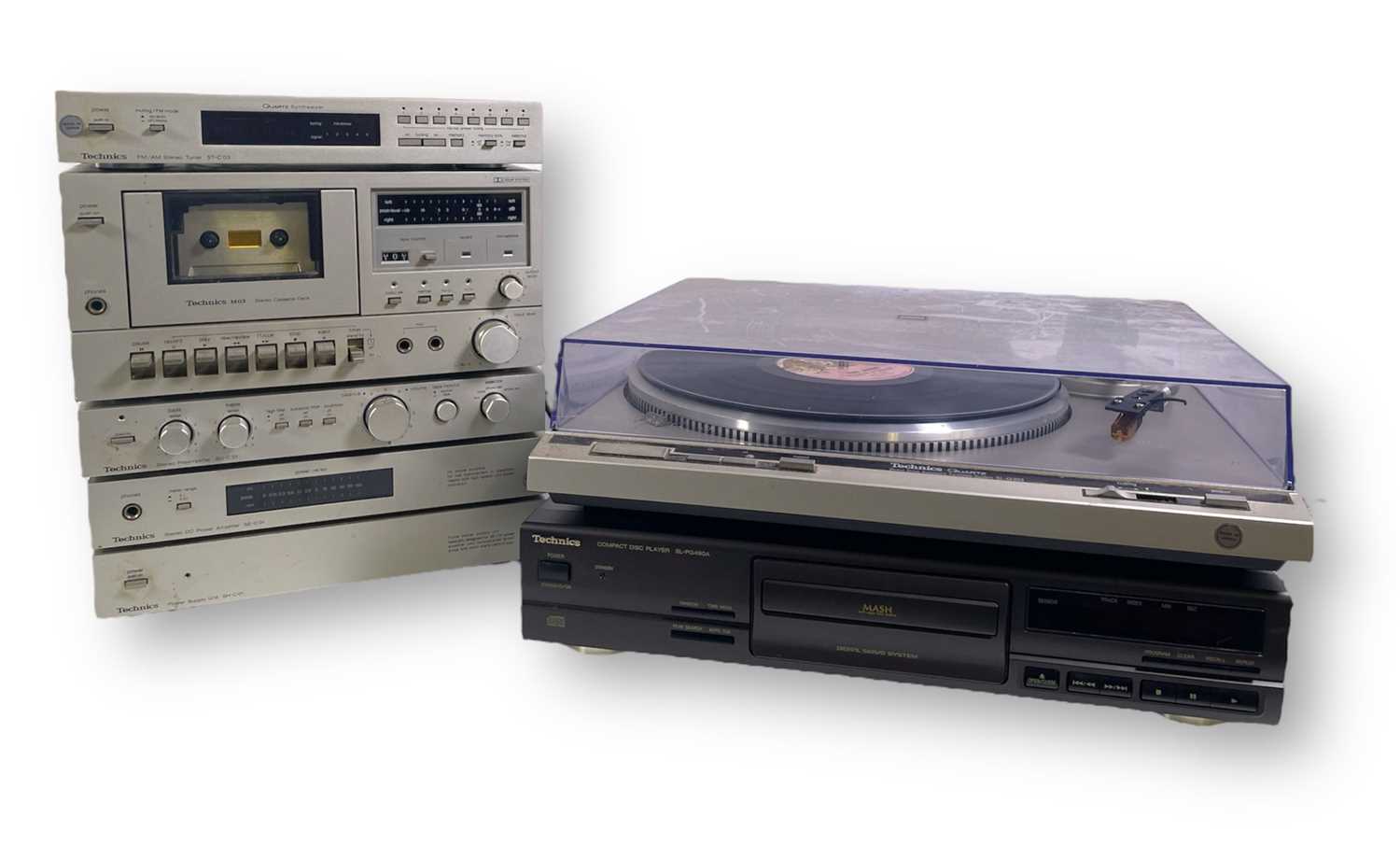 Lot 6 - TECHNICS HIFI SETUP INCLUDING TURNTABLE.