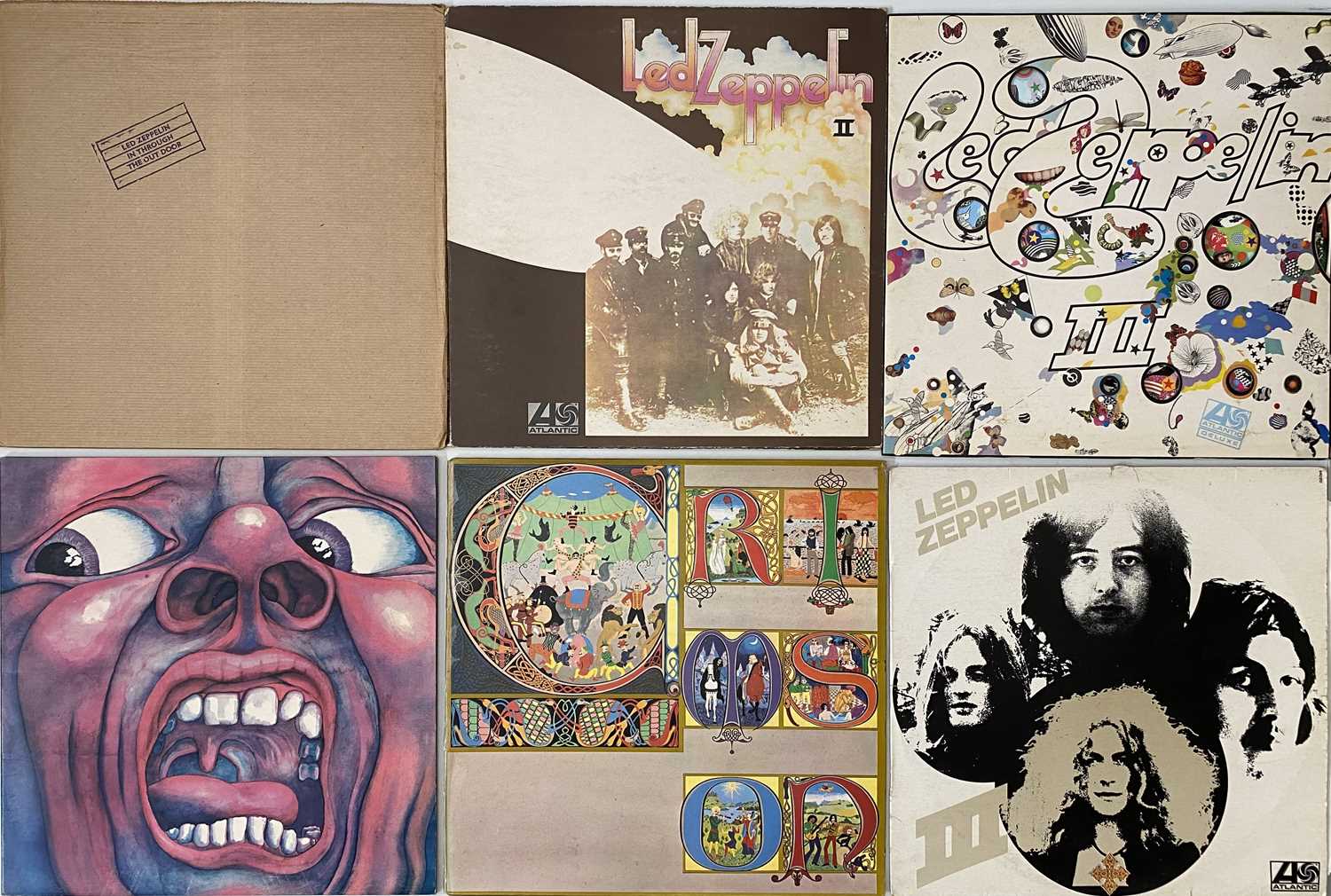 Lot 291 - LED ZEPPELIN / KING CRIMSON - LP PACK