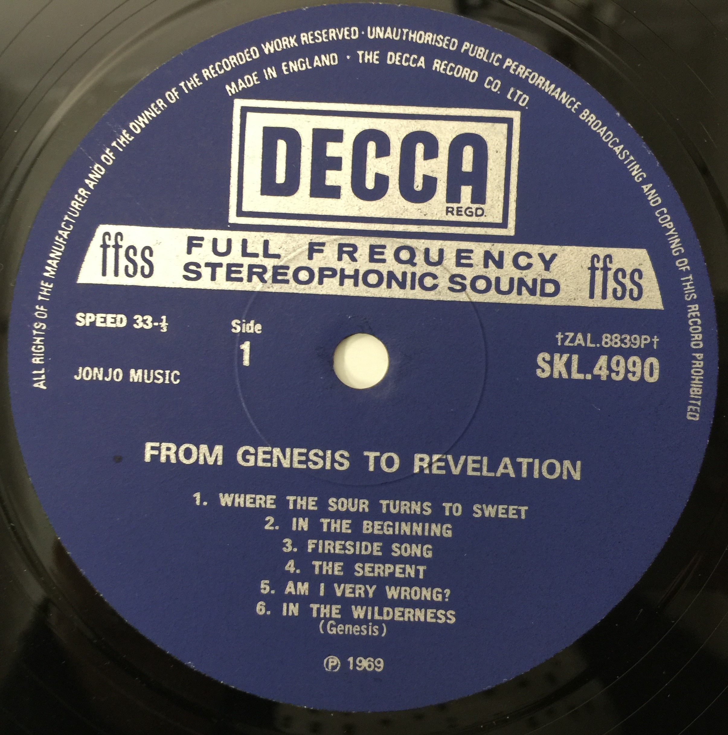 Lot 650 - GENESIS - FROM GENESIS TO REVELATION LP (2nd