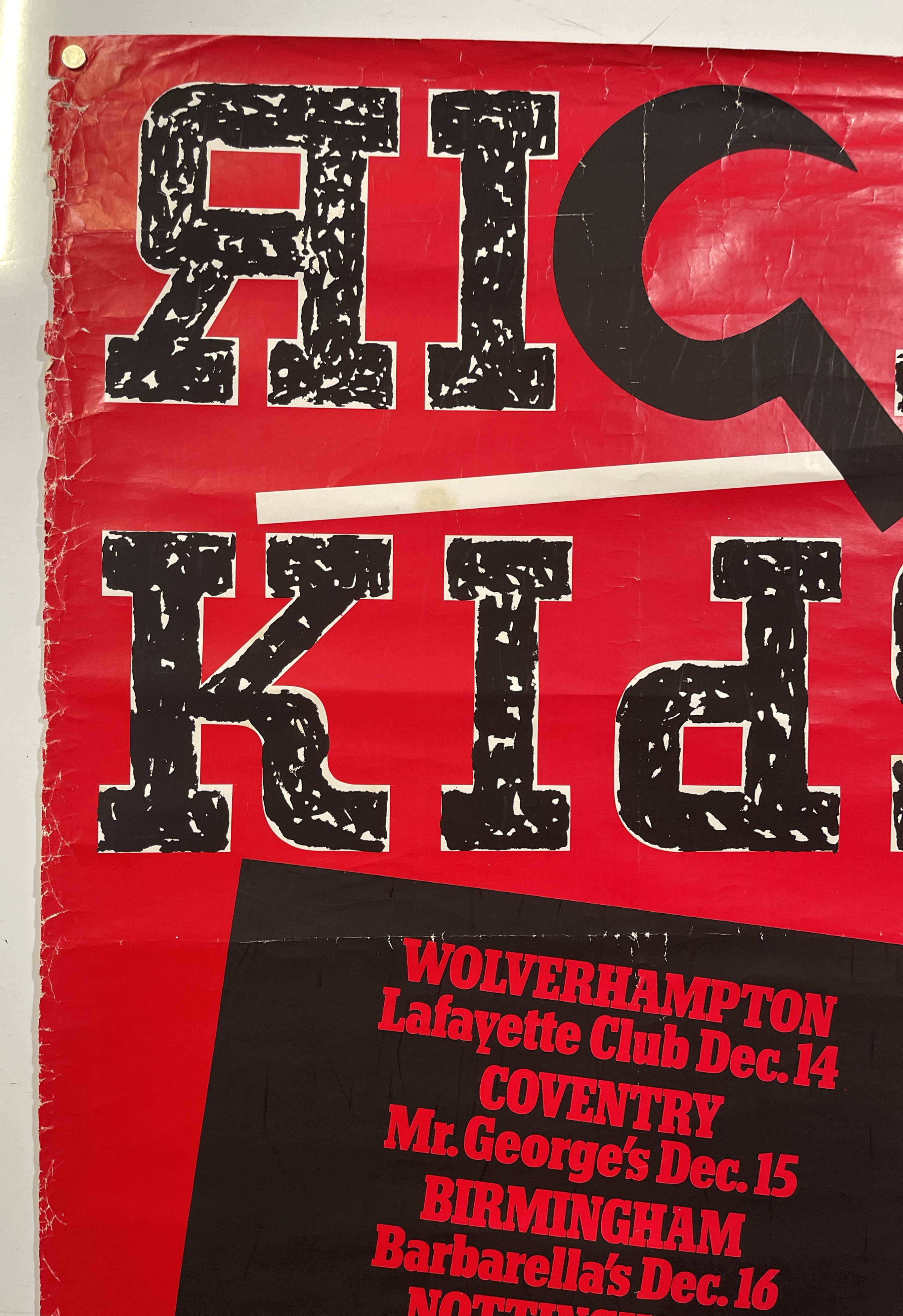 Lot 171 - PUNK INTEREST - RICH KIDS 1977 UK TOUR