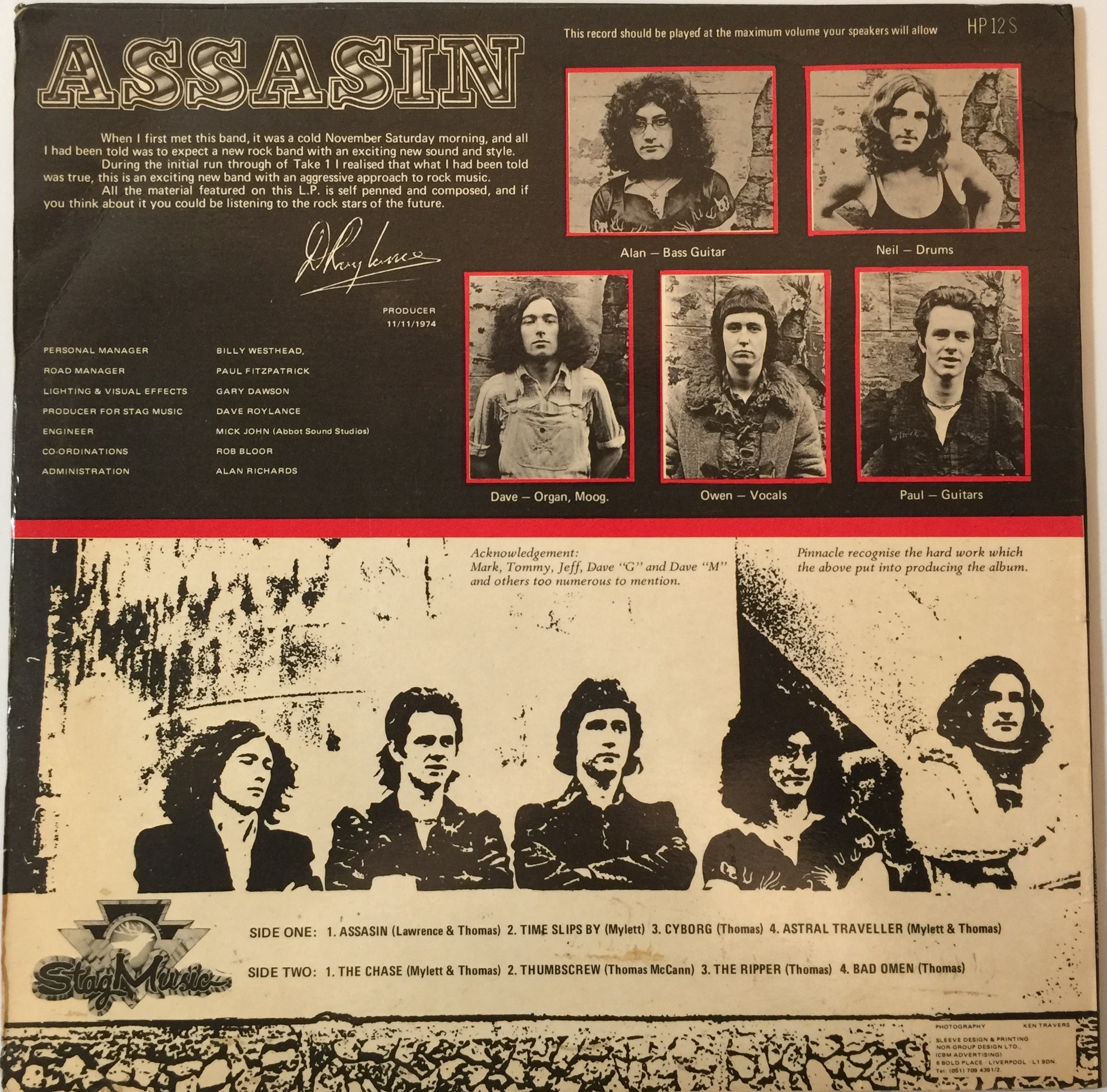 Lot 674 - Pinnacle - Assassin LP (Original UK Pressing